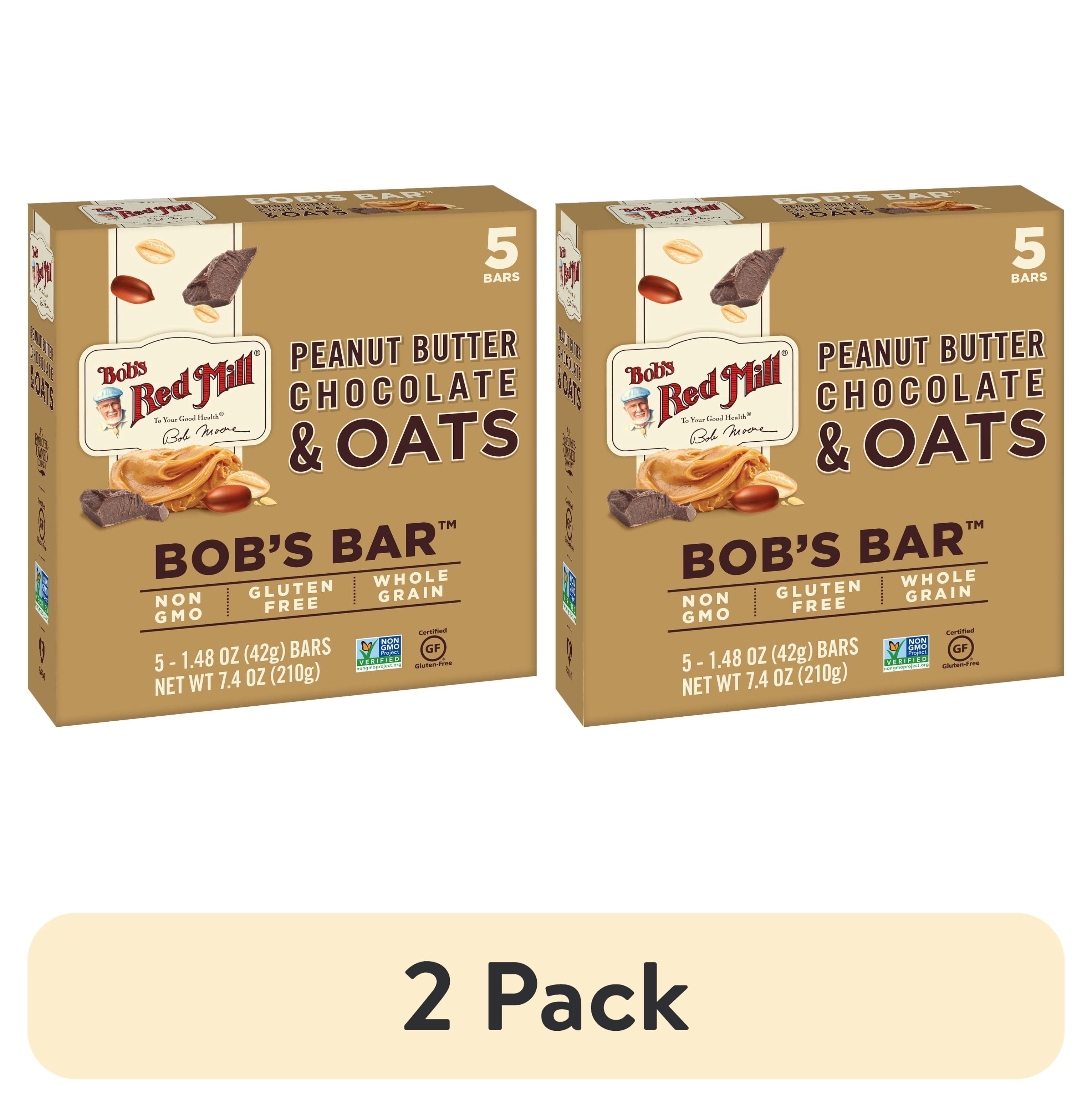 (2 pack) Bob's Red Mill Peanut Butter Chocolate & Oats Bob's Bar (Box ...