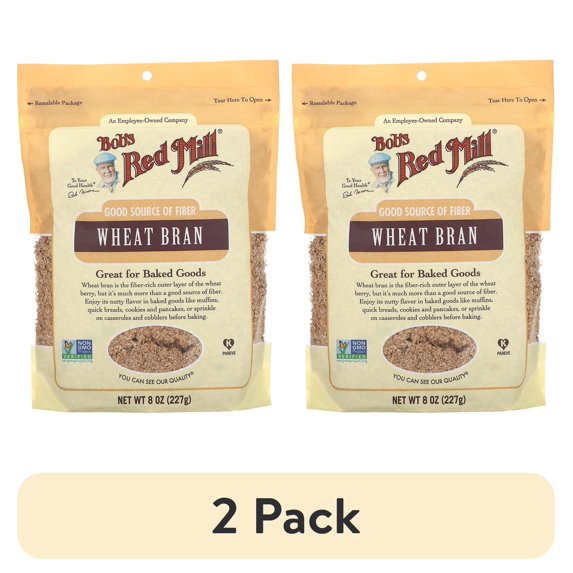 (2 pack) Bob's Red Mill Wheat Bran, 8 oz - Walmart.com