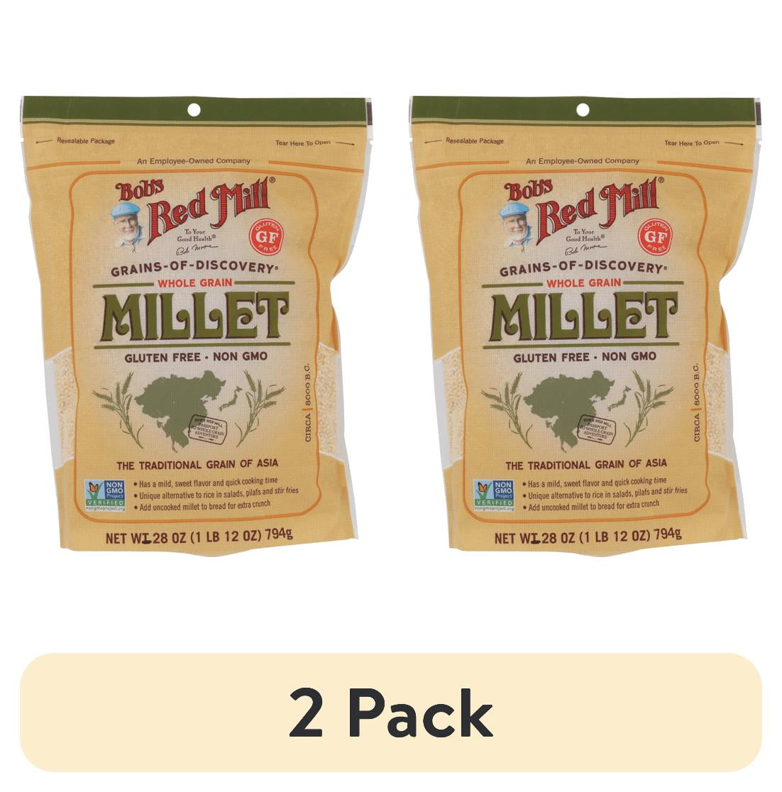 (2 pack) Bob's Red Mill Whole Grain Millet, 28 Oz - Walmart.com