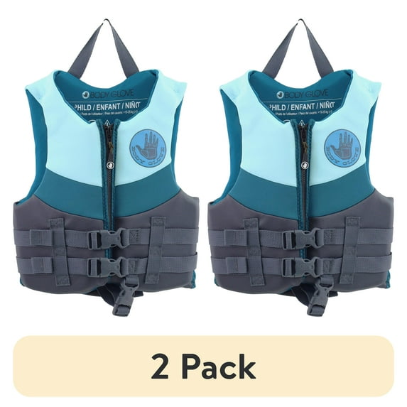 (2 pack) Body Glove Child's Neoprene PFD Life Jacket and Vest, Boy, 33 ...