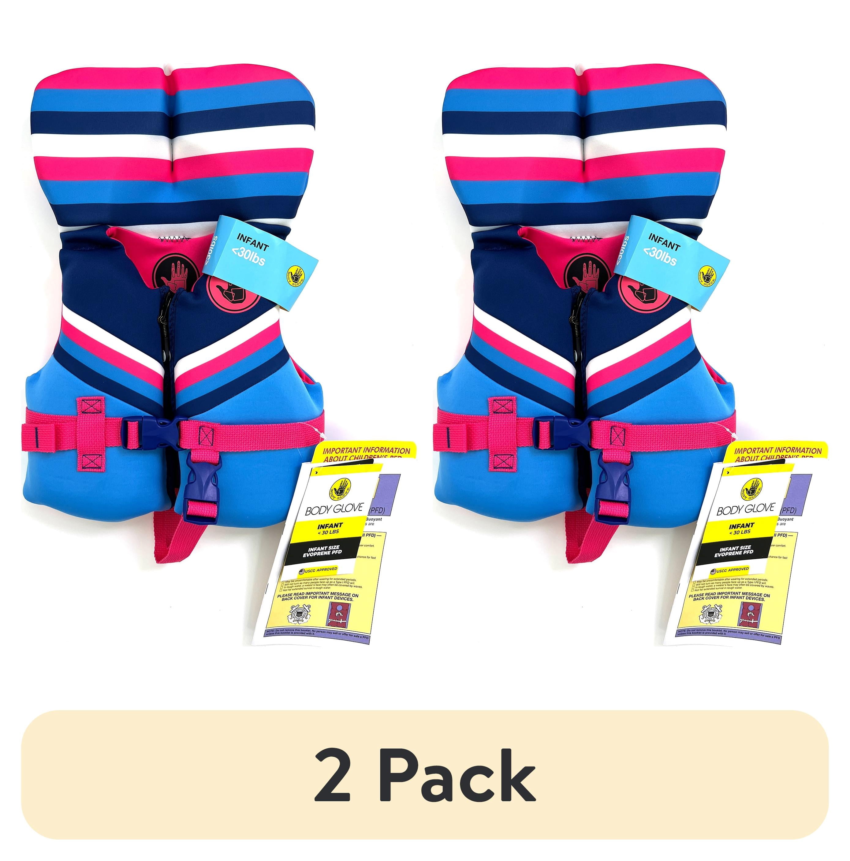 (2 pack) Body Glove Infant Evoprene PFD Life Jacket and Vest, Girl, 20 ...