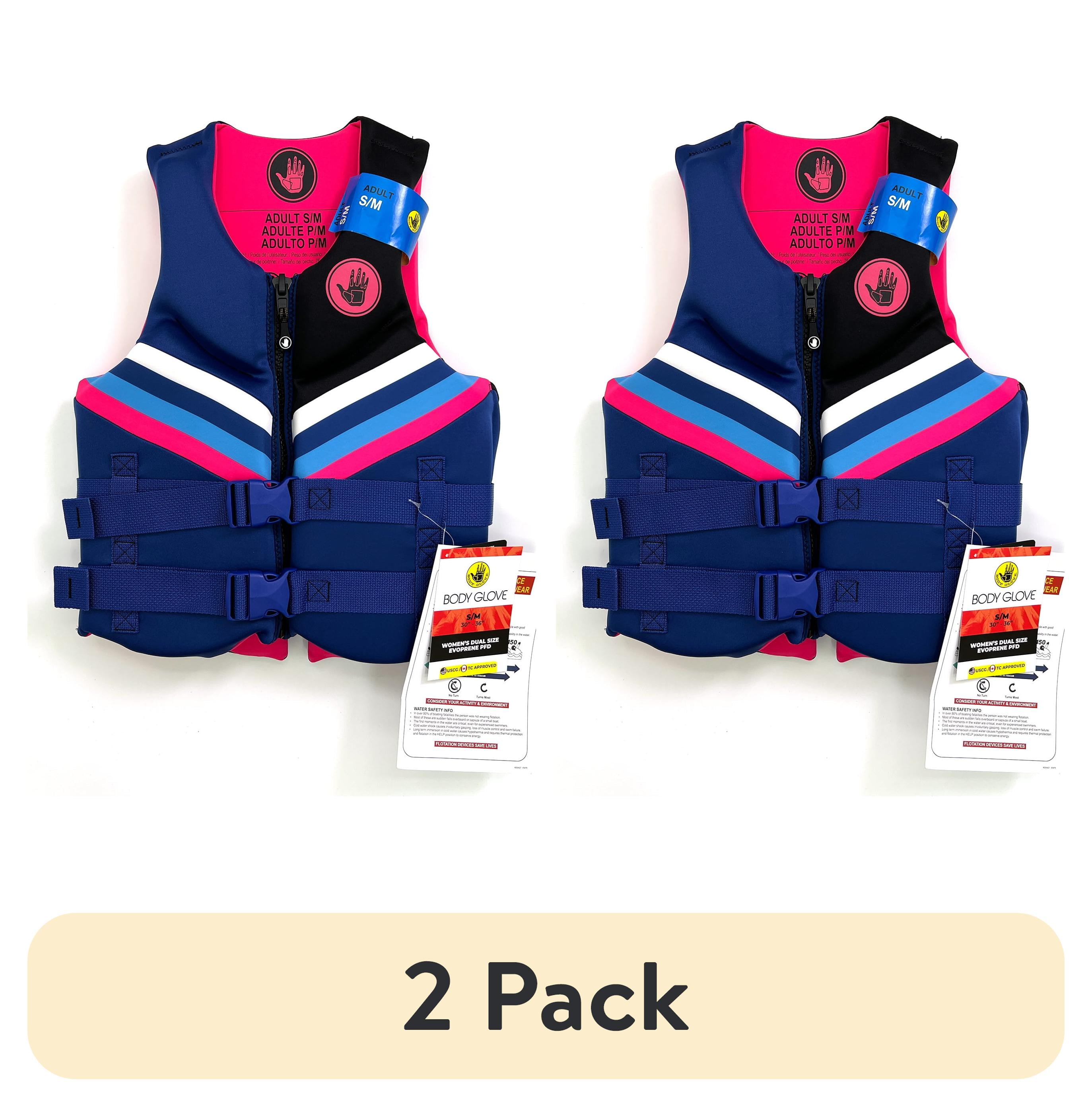 (2 pack) Body Glove Women's Dual-Size Evoprene PFD Life Jacket and Vest ...