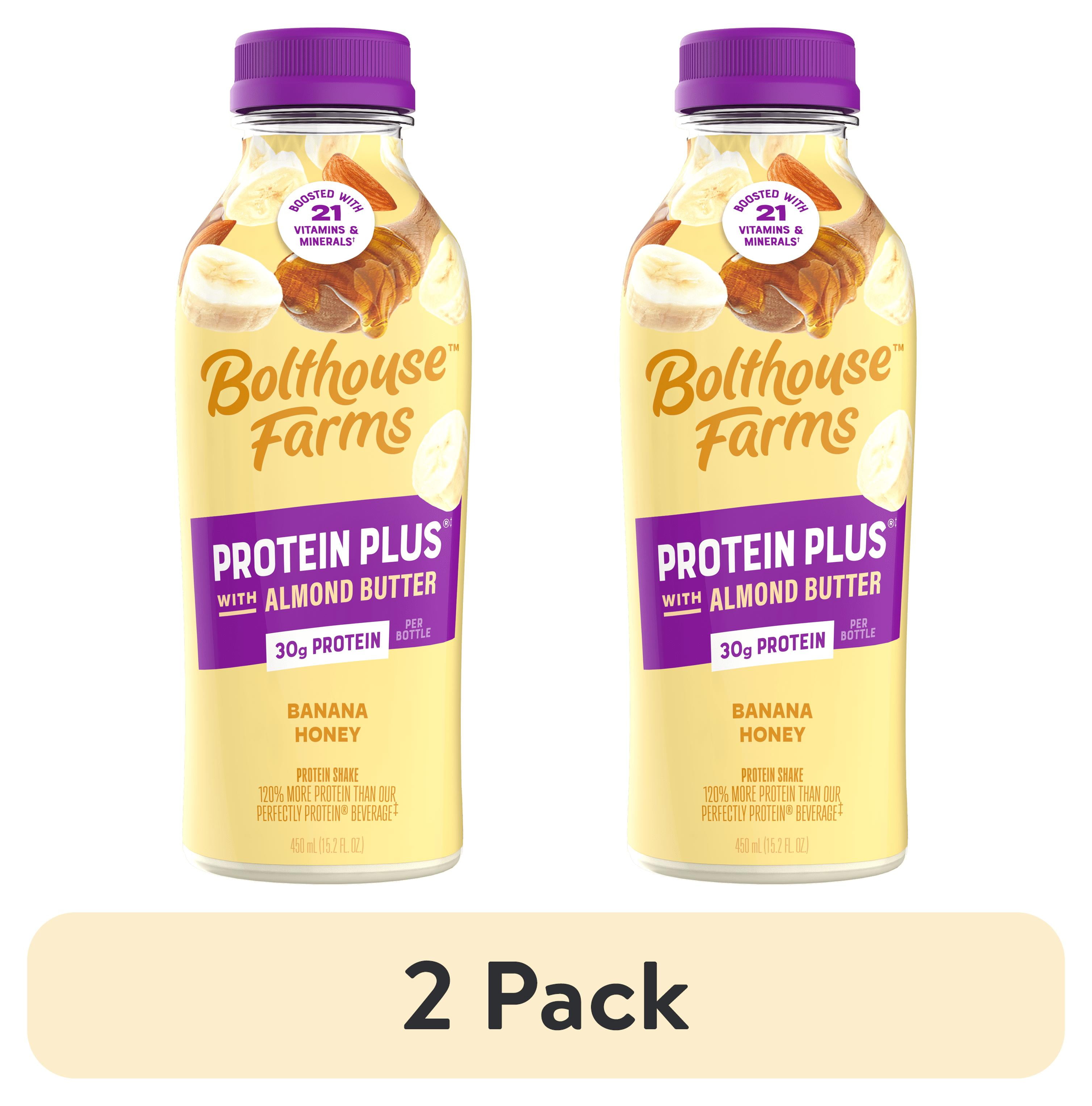 (2 pack) Bolthouse Farms Protein Plus Banana Honey Almond Butter 15.2oz ...