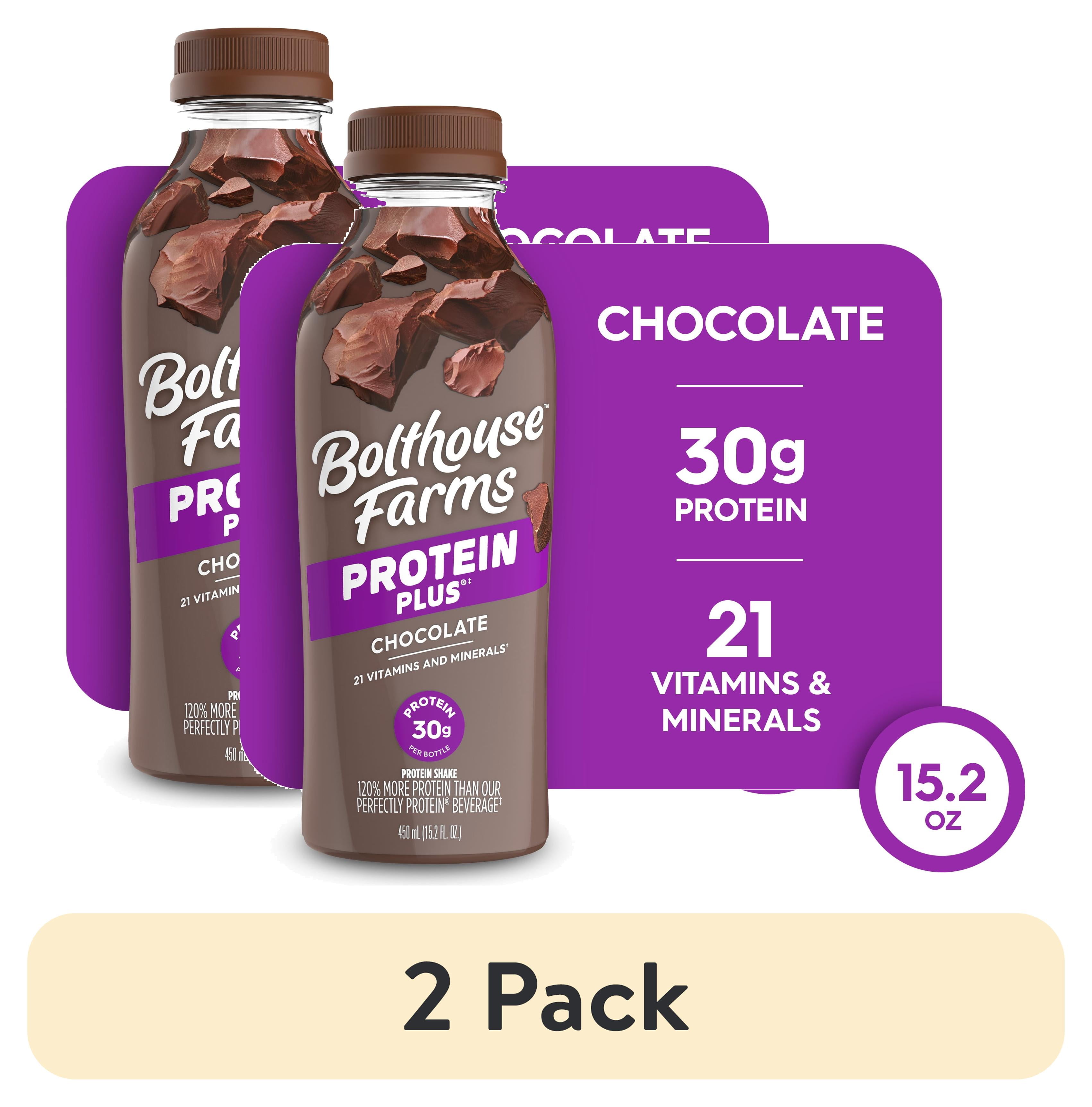 (2 pack) Bolthouse Farms Protein Shake, Protein Plus Chocolate, 15.2 fl ...
