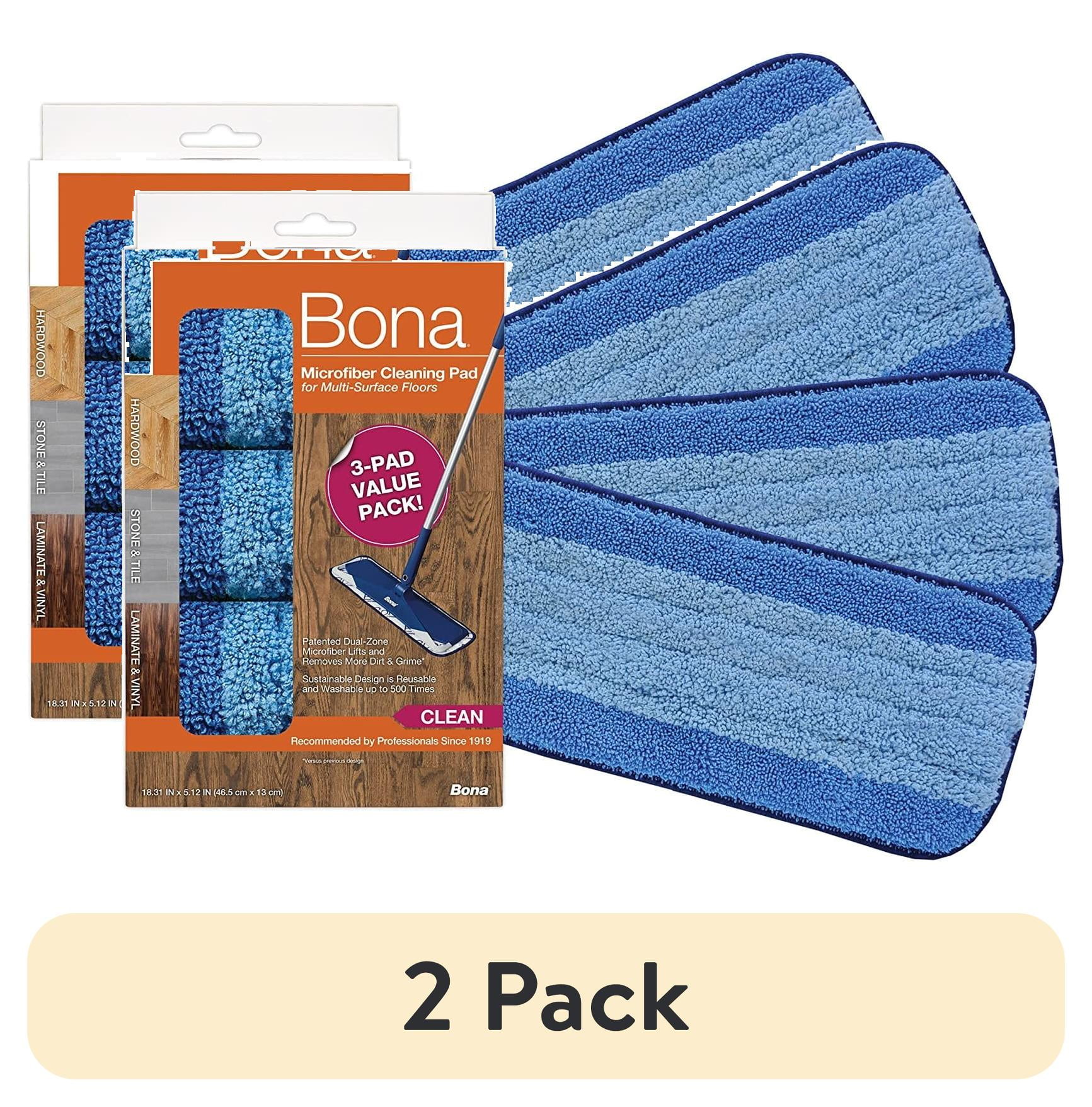 (2 pack) Bona Mop Microfiber Cleaning Pad for Hardwood & Hard Surface ...