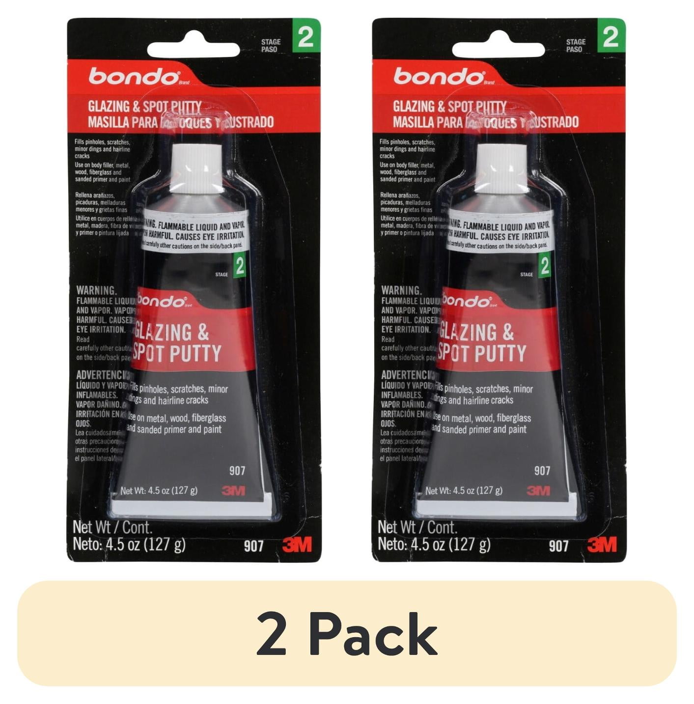 (2 pack) Bondo Glazing and Spot Putty, 00907ES, 4.5 oz, 1 Tube ...