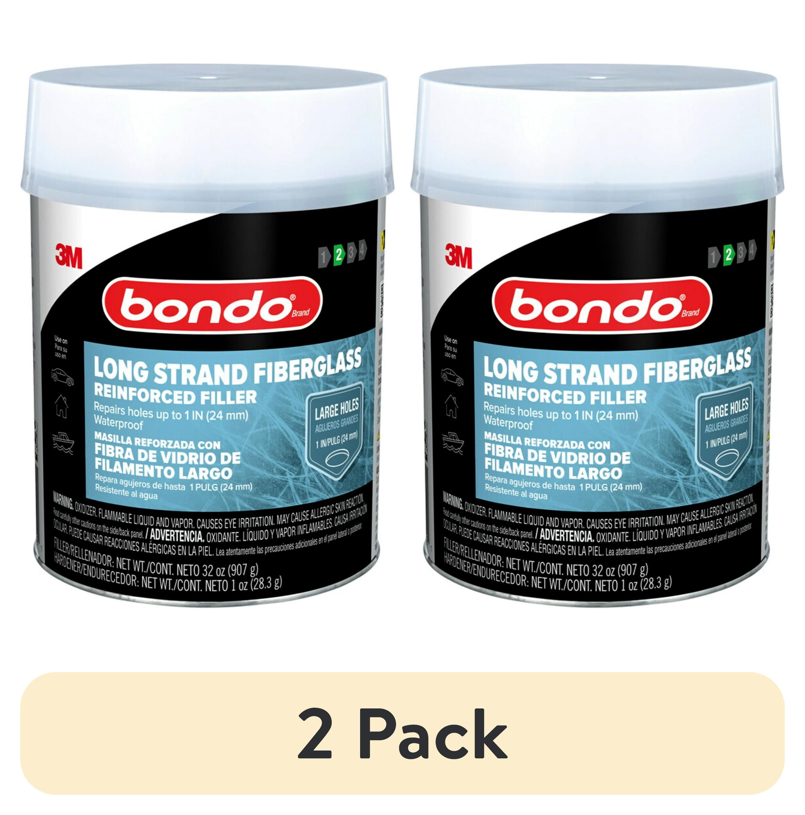 Bondo 2 Pack Long Strand Fiberglass Filler, Waterproof, Sandable, 2 lb ...