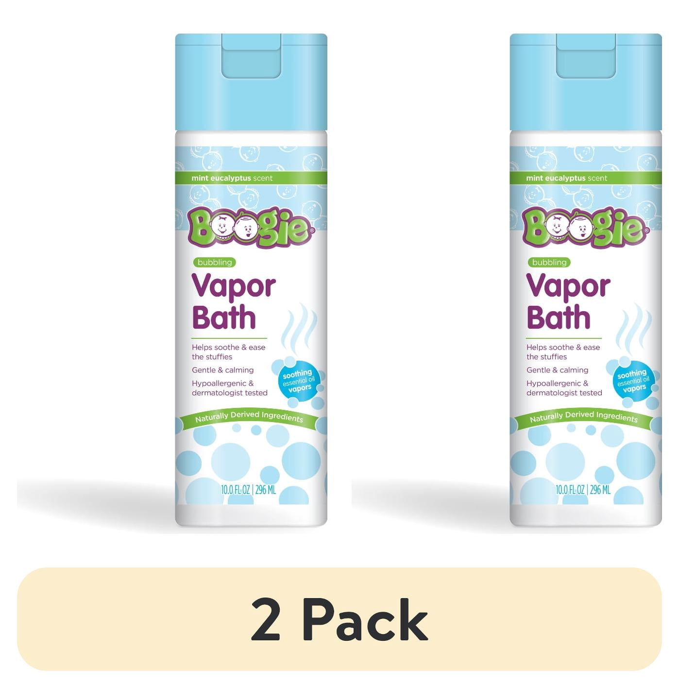 (2 pack) Boogie Bubbling Vapor Bath, Soothing Mint Eucalyptus, 10 fl oz ...