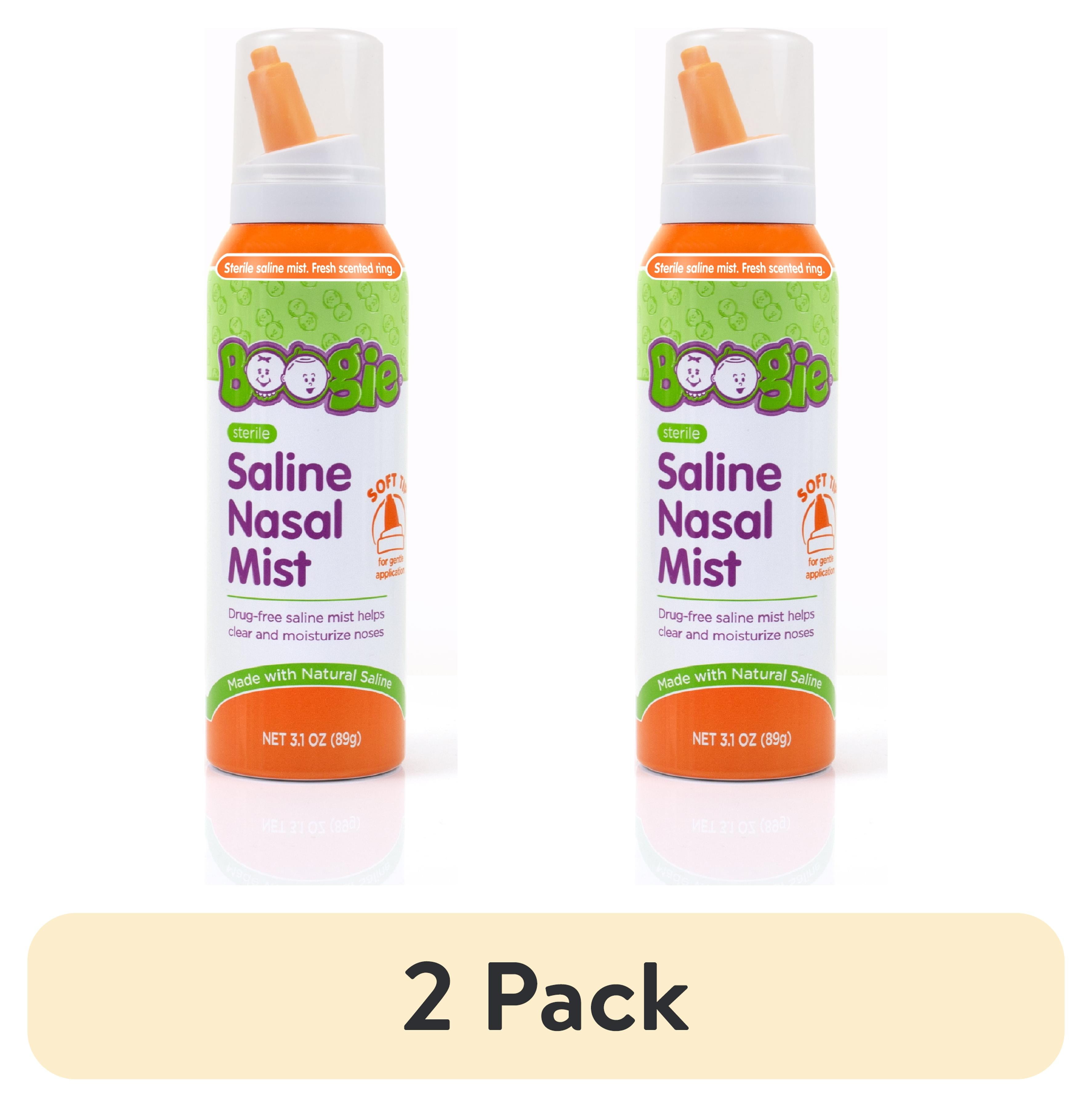 (2 pack) Boogie Sterile and Non-Medicated Saline Nasal Mist Spray for ...