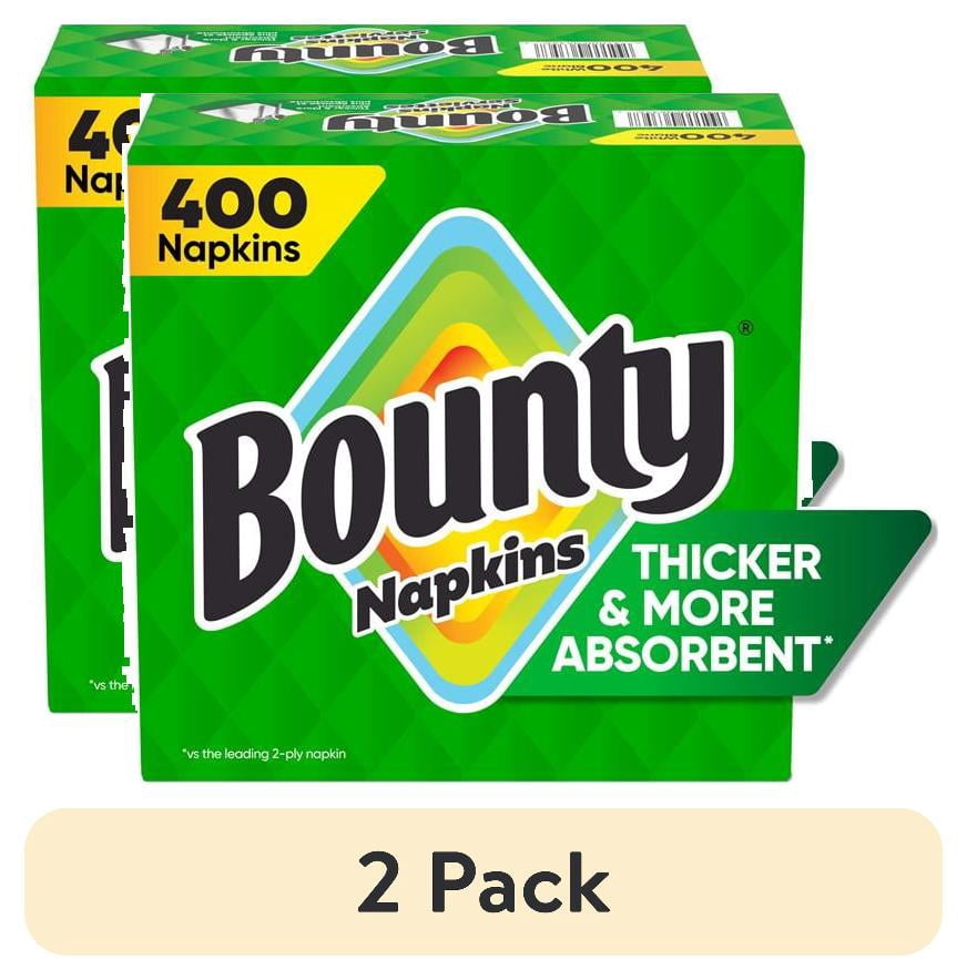 (2 pack) Bounty Everyday Disposable Paper Napkins, White, 400 Count ...
