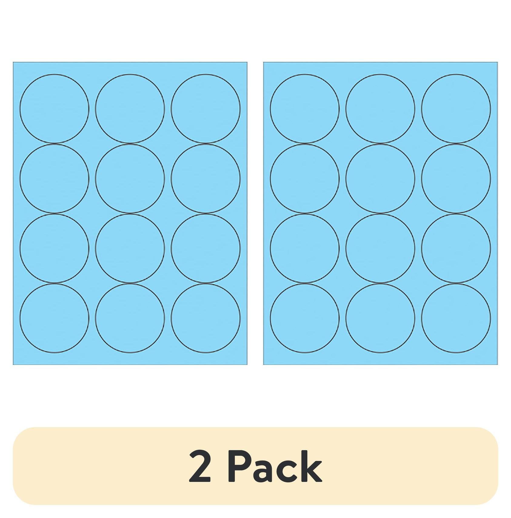 (2 pack) Box Partners Circle Laser Labels 2 1/2" Pastel Blue 1200/Case ...