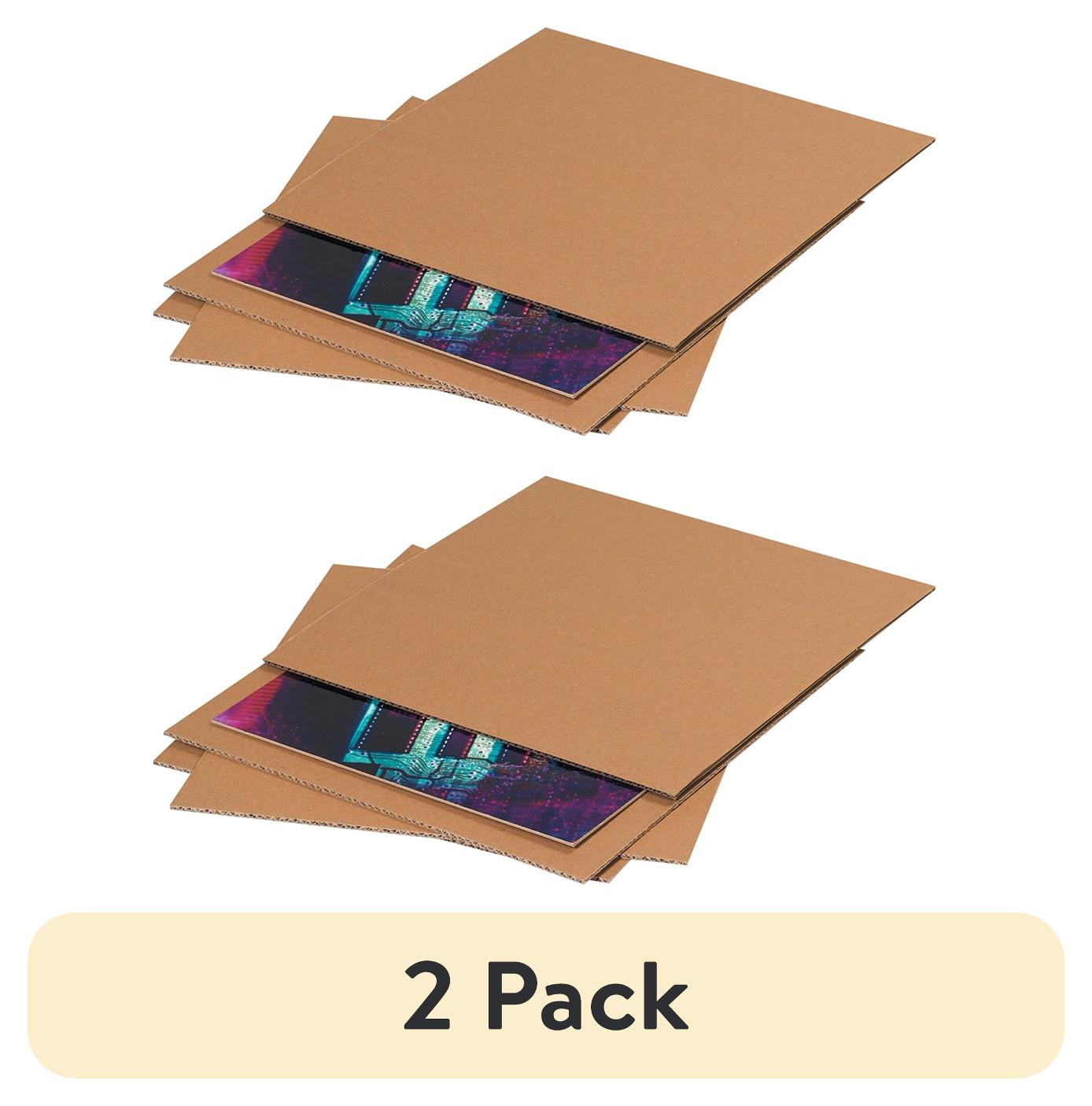 (2 pack) Box Partners Corrugated Layer Pads,11 7/8x17 7/8,Kraft,100/BDL ...