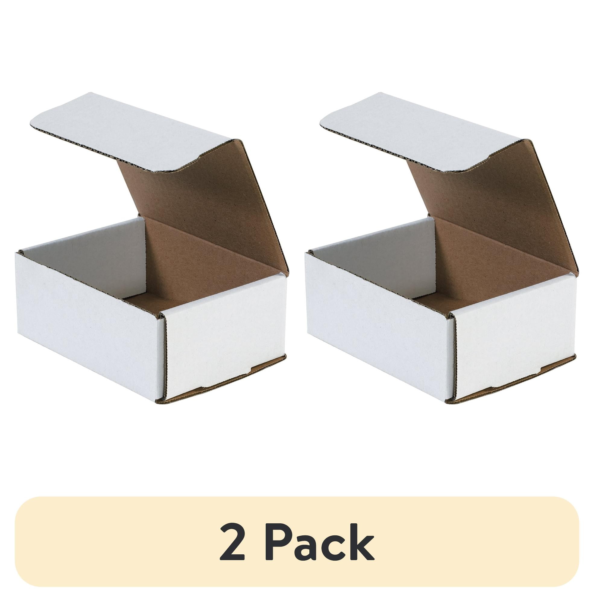 (2 pack) Box Partners Corrugated Mailers,4x4x3,White,50/BDL - BXP M443 ...