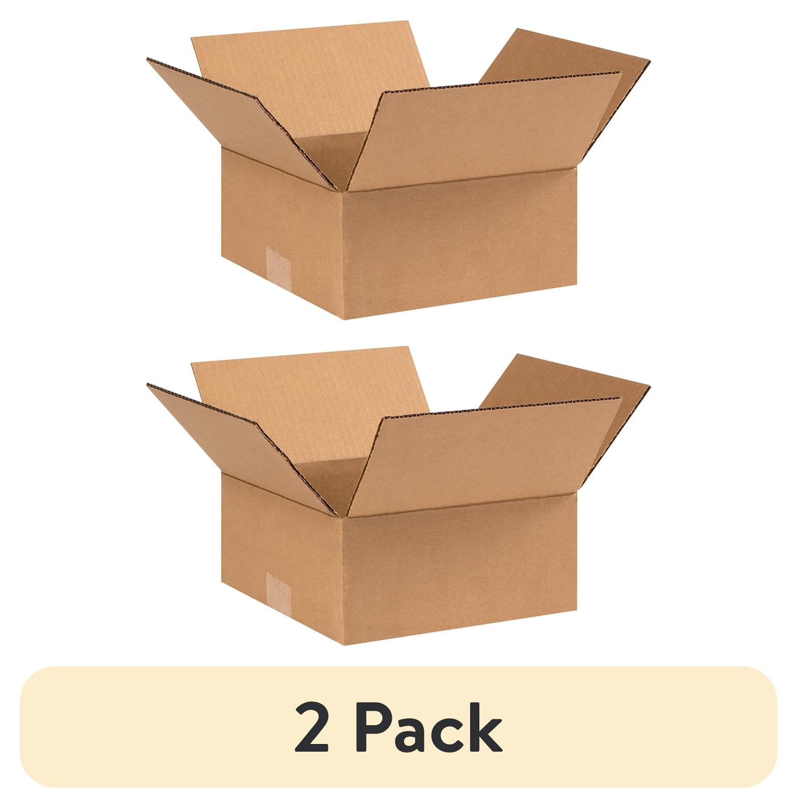 (2 pack) Box Partners Flat Corrugated Bxs,9x9x4,Kraft,25/BDL - BXP 994 ...