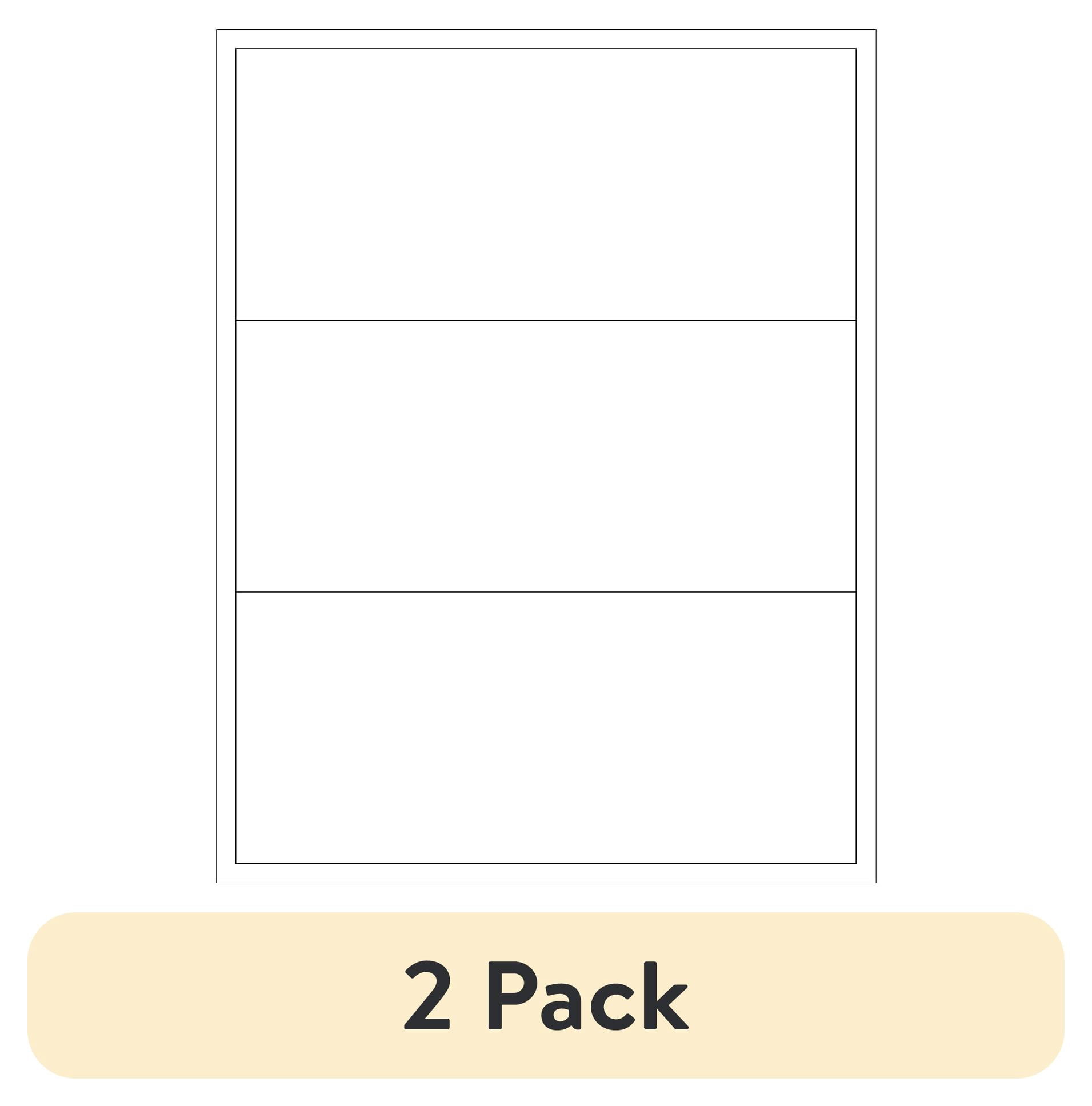 (2 pack) Box Partners Laser Labels Rectangle 8" x 3 1/2" White 300/Case ...