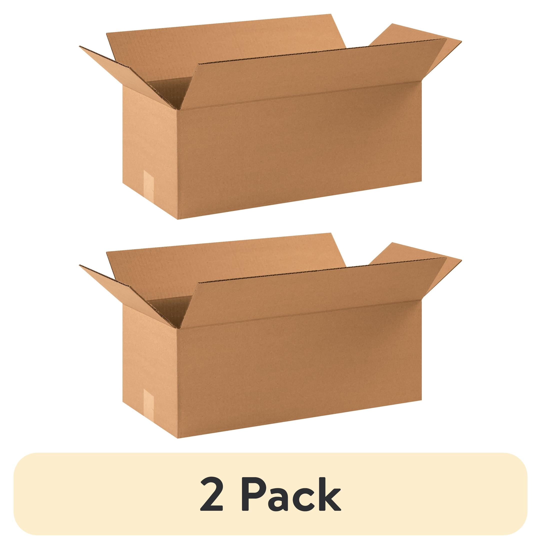 (2 pack) Box Partners Long Corrugated Boxes 22" x 10" x 8" Kraft 20 ...