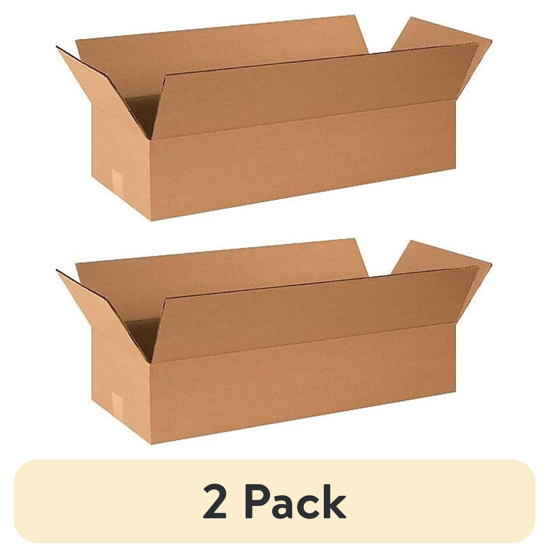(2 pack) Box Partners Long Corrugated Boxes 24" x 6" x 4" Kraft 25 ...