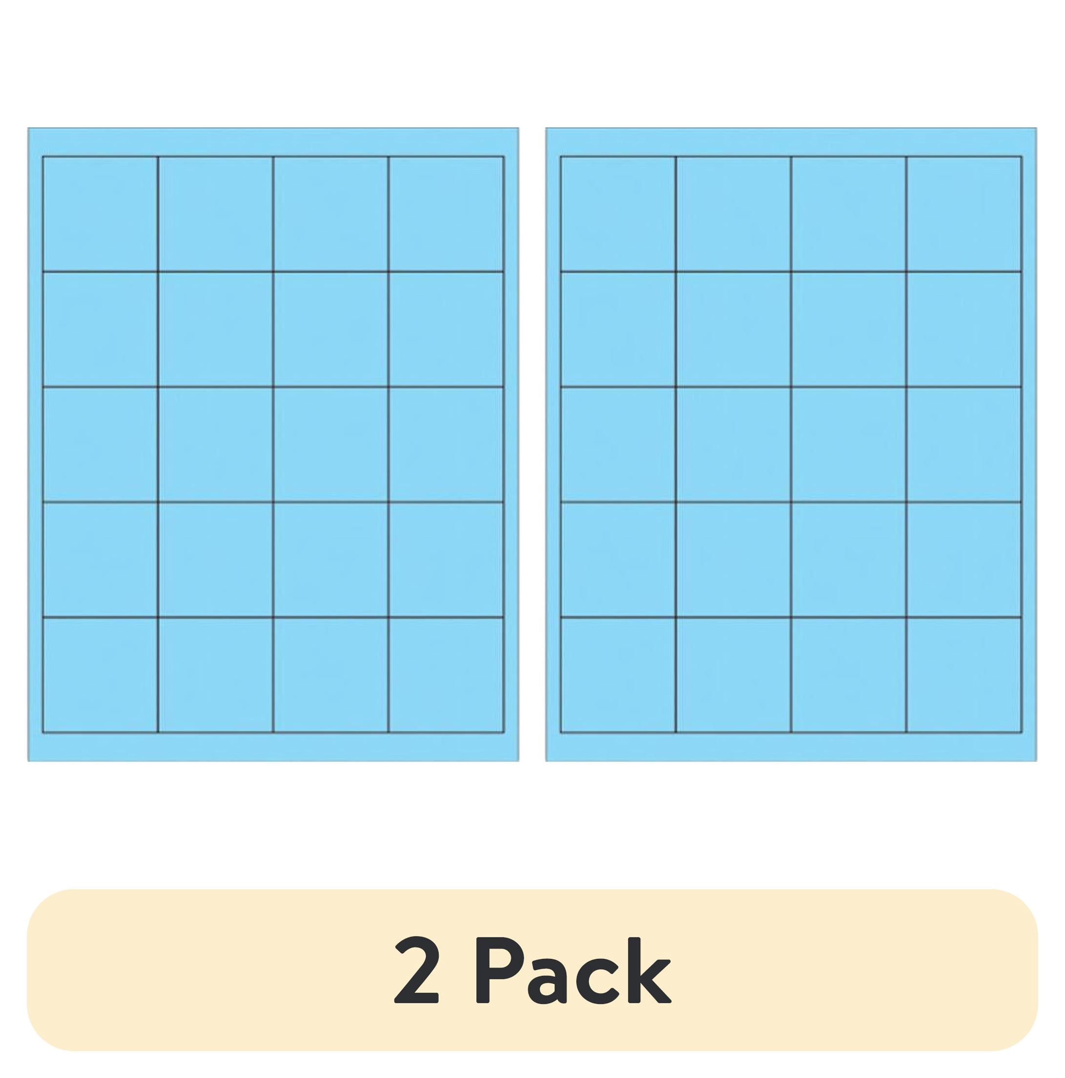 (2 pack) Box Partners Rectangle Laser Labels 2" x 2" Pastel Blue 2000 ...