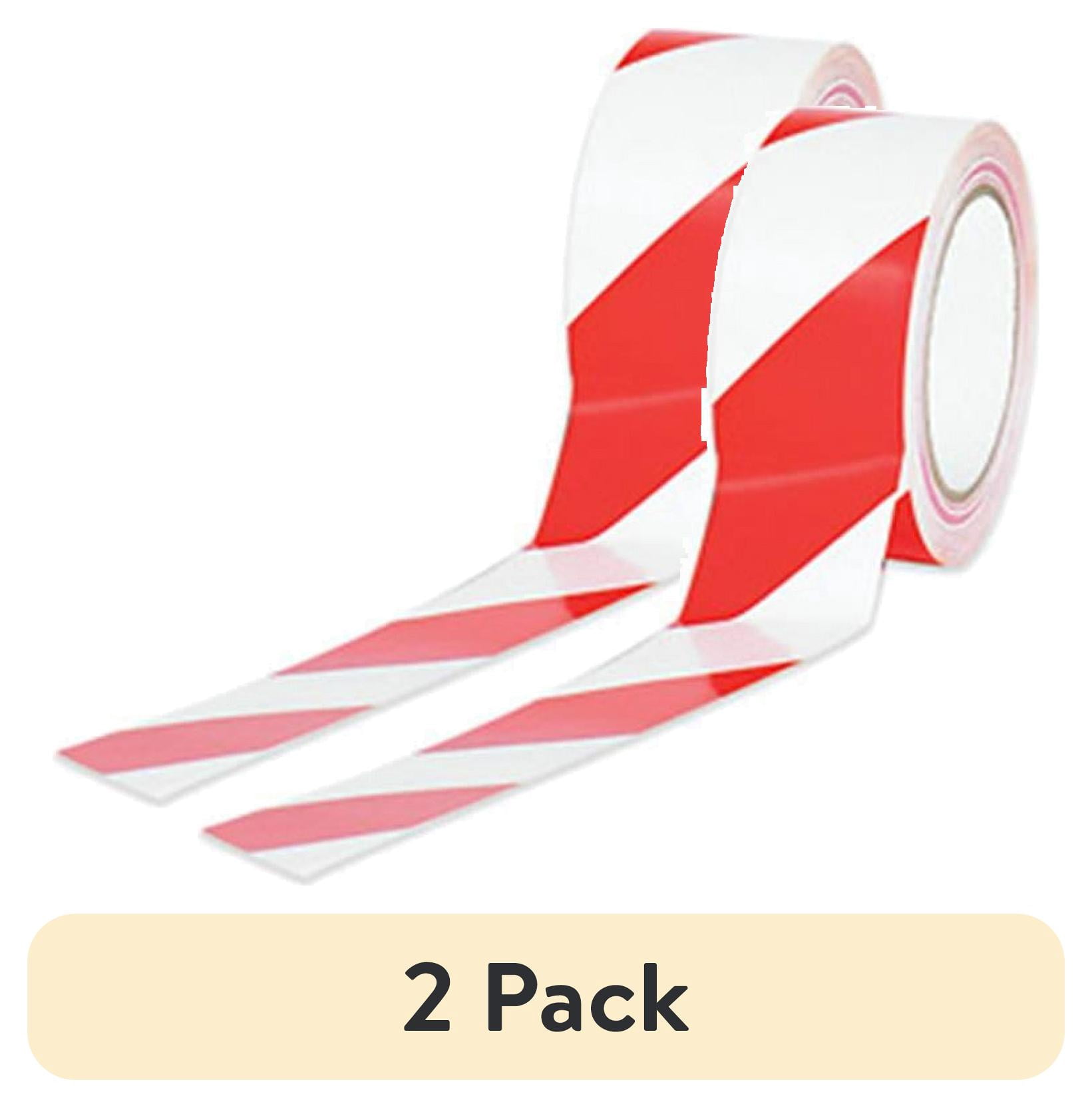 (2 pack) Box Partners T9236RW 2 in. x 36 yds. Red-White Striped Vinyl ...
