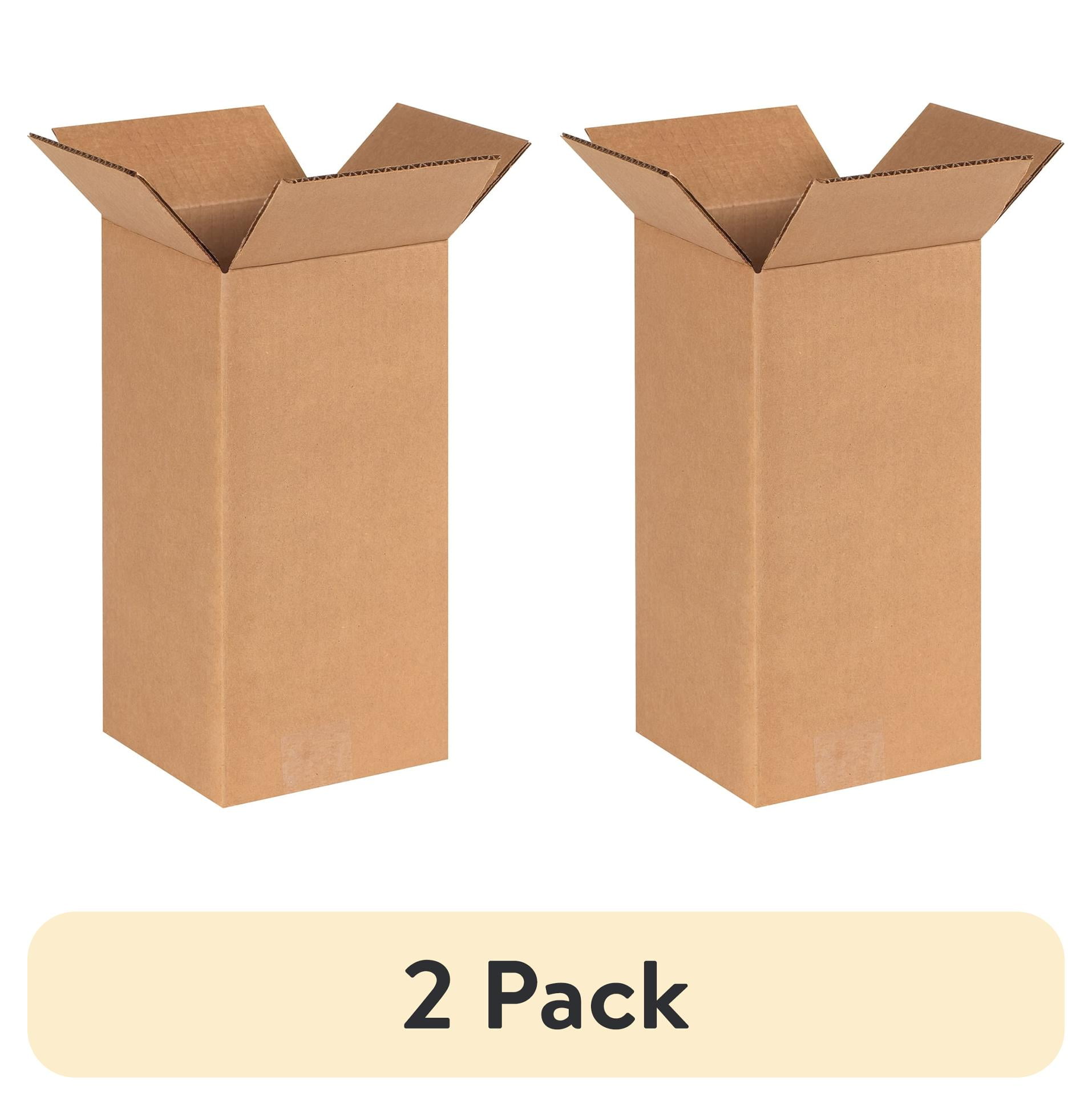 (2 pack) Box Partners Tall Corrugated Bxs,6x6x12,Kraft,25/BDL - BXP ...