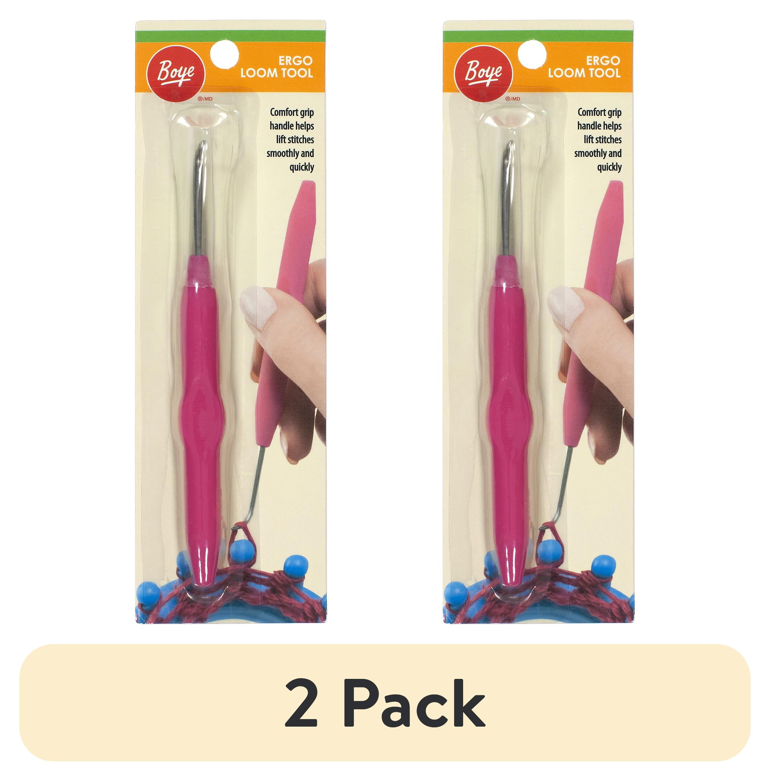(2 pack) Boye Ergo Loom Tool, Pink Handle Loom Knitting Accessory ...