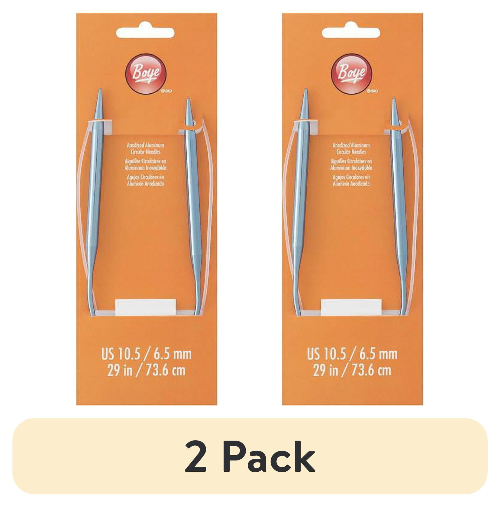 (2 pack) Boye Knit Needle 29" Circular Aluminum Size 10.5 - Walmart.com