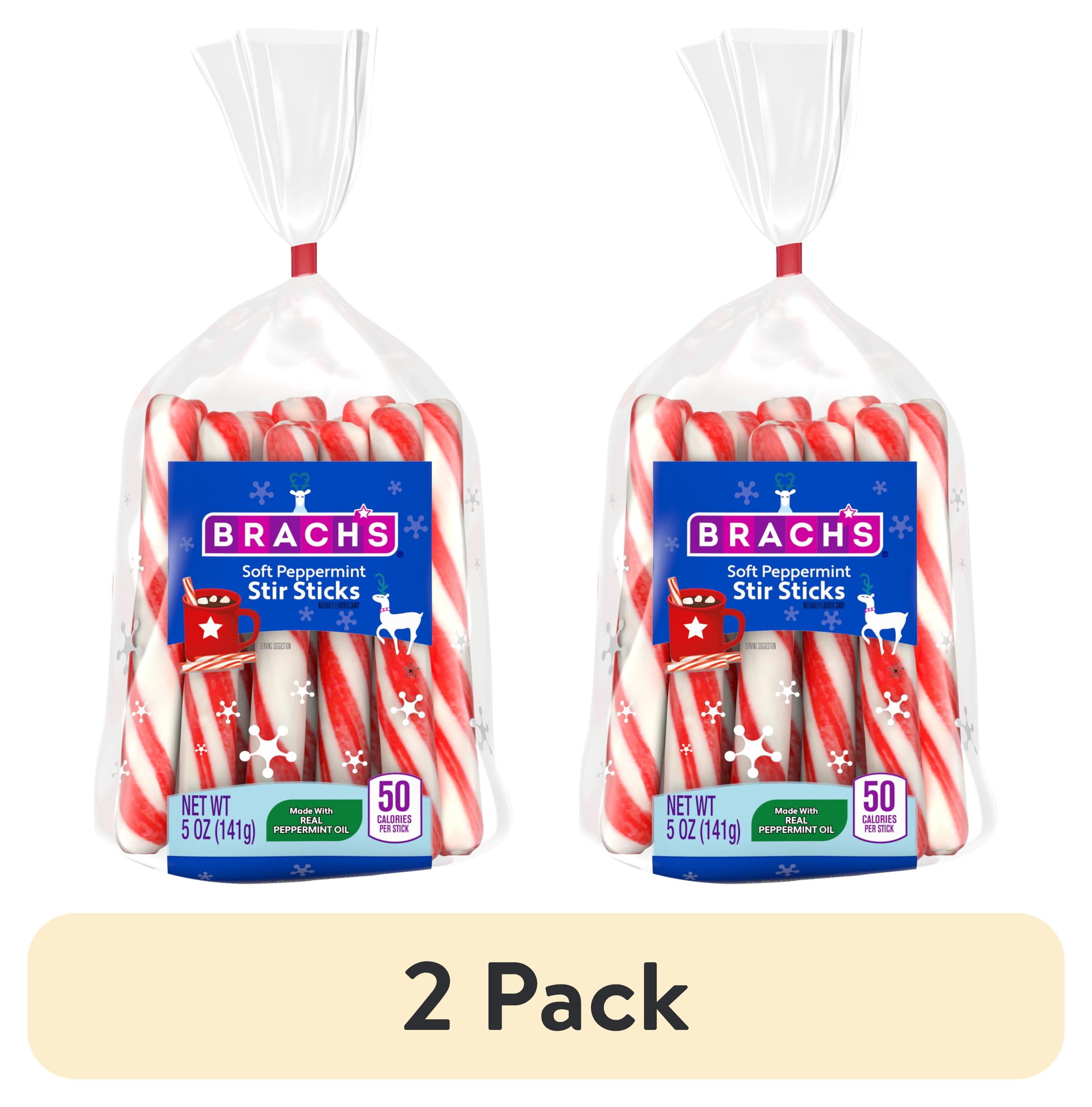 (2 pack) Brach's Holiday Soft Peppermint Stir Sticks Bag, Christmas ...