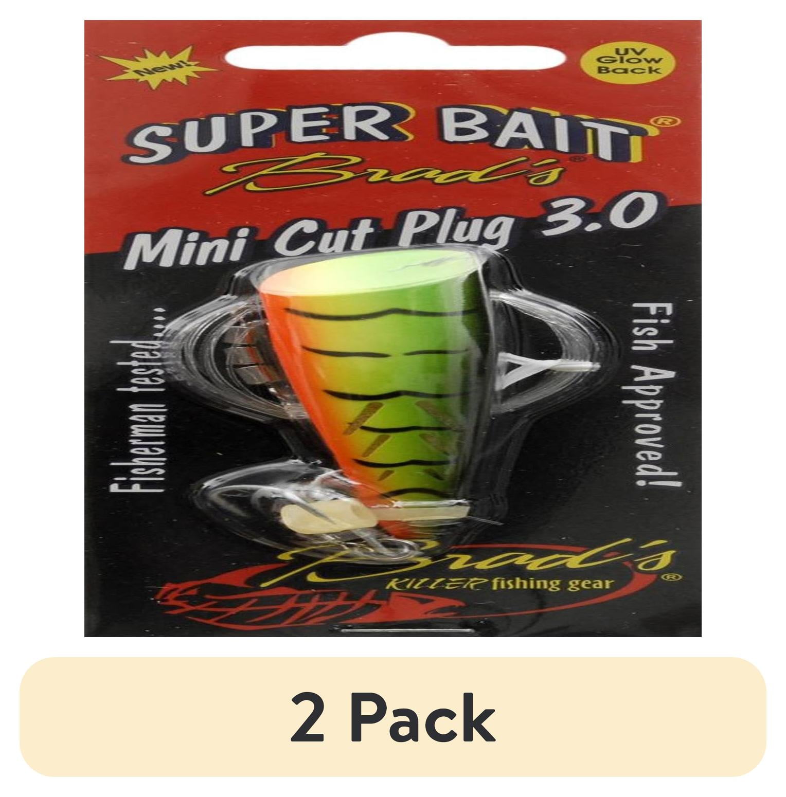 (2 pack) Brad's Super Bait Cut Plug and Mini Cut Plug - 3-Inch, Single Pack, Hot Tiger - Walmart.com