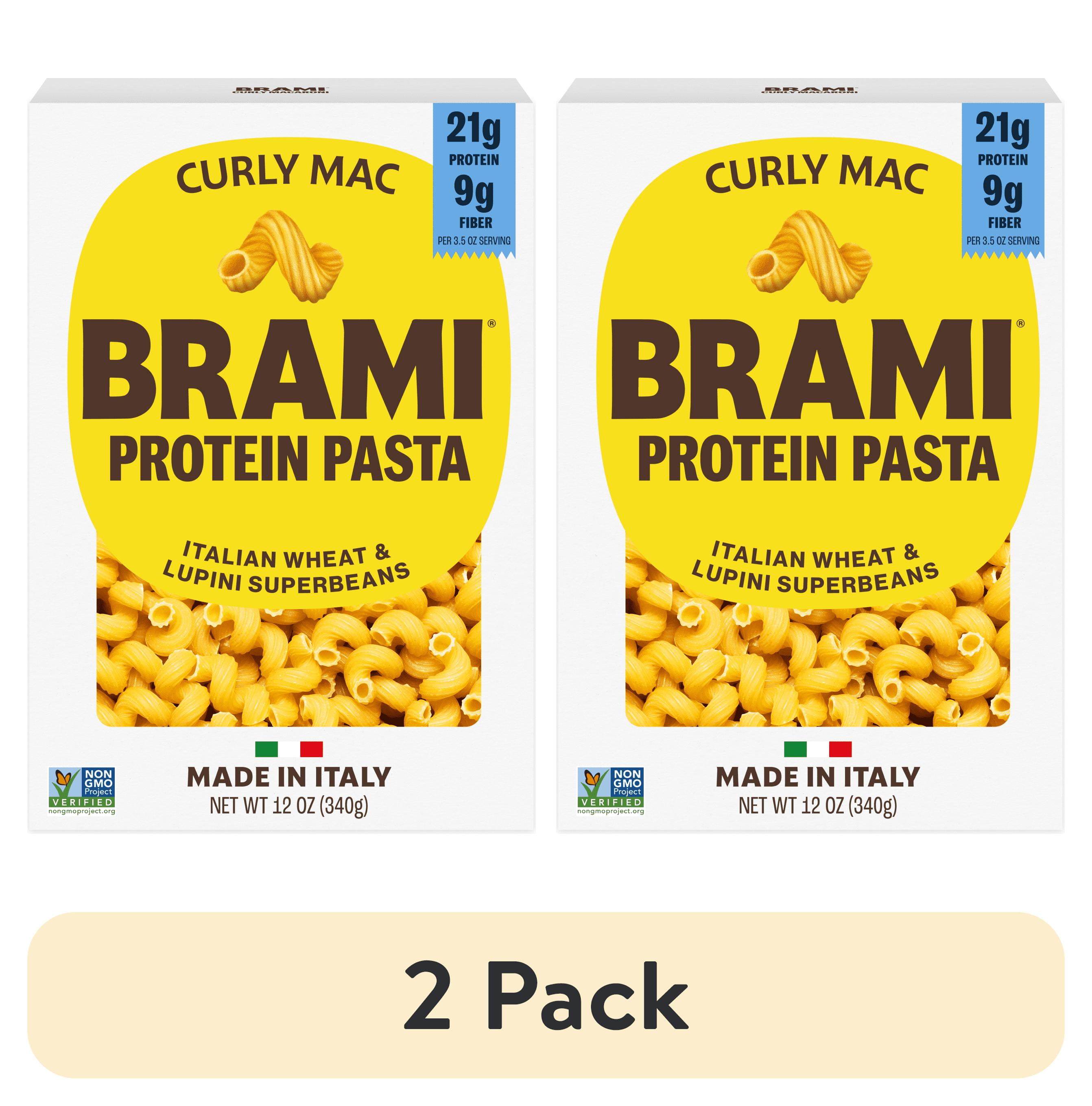 (2 pack) Brami Curly Mac High Protein Pasta, Made in Italy, 21g Protein ...