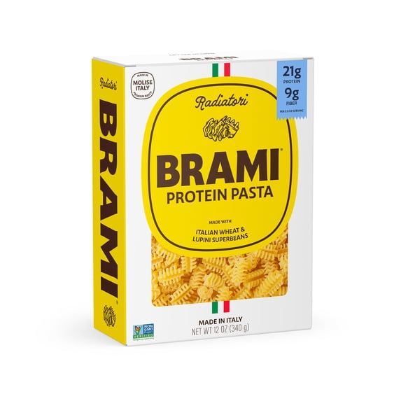 (2 pack) Brami Radiatori High Protein Pasta, Made in Italy, 21g Protein ...