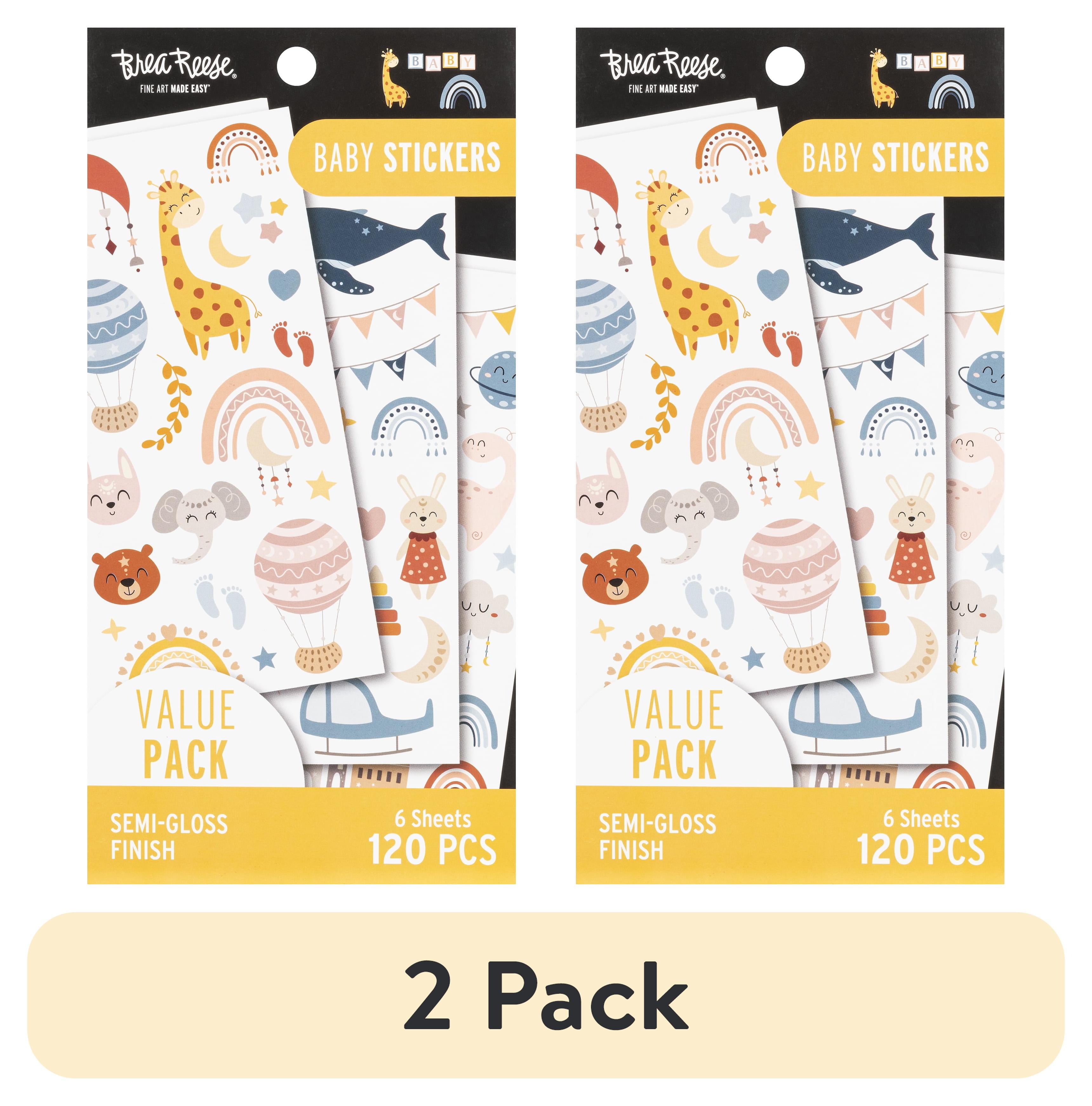 (2 pack) Brea Reese® Sticker Pack - Baby Celebration - Walmart.com