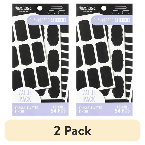 (2 pack) Brea Reese® Sticker Pack - Chalkboard Labels - Walmart.com