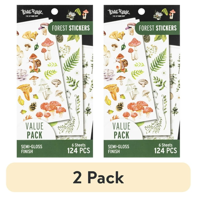 (2 pack) Brea Reese® Sticker Pack - Woodland Forest - Walmart.com