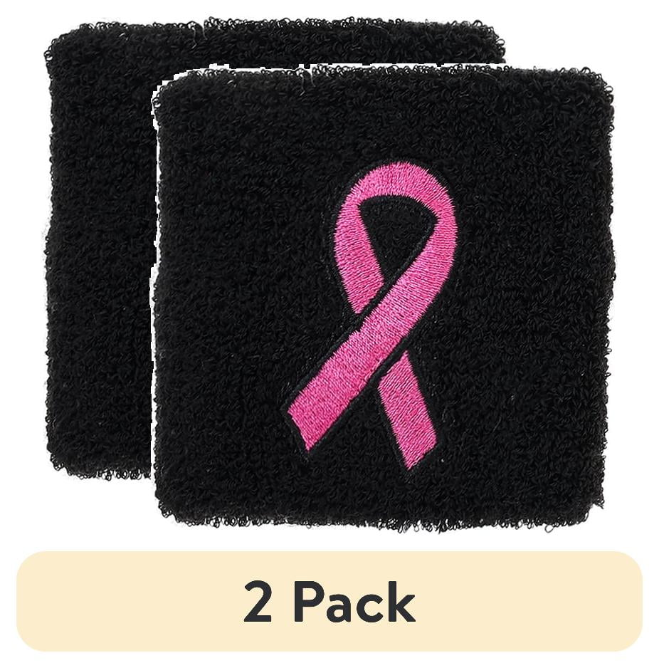 (2 pack) Breast Cancer Awareness Sweat Bands, 2 Pieces, Black - Walmart.com