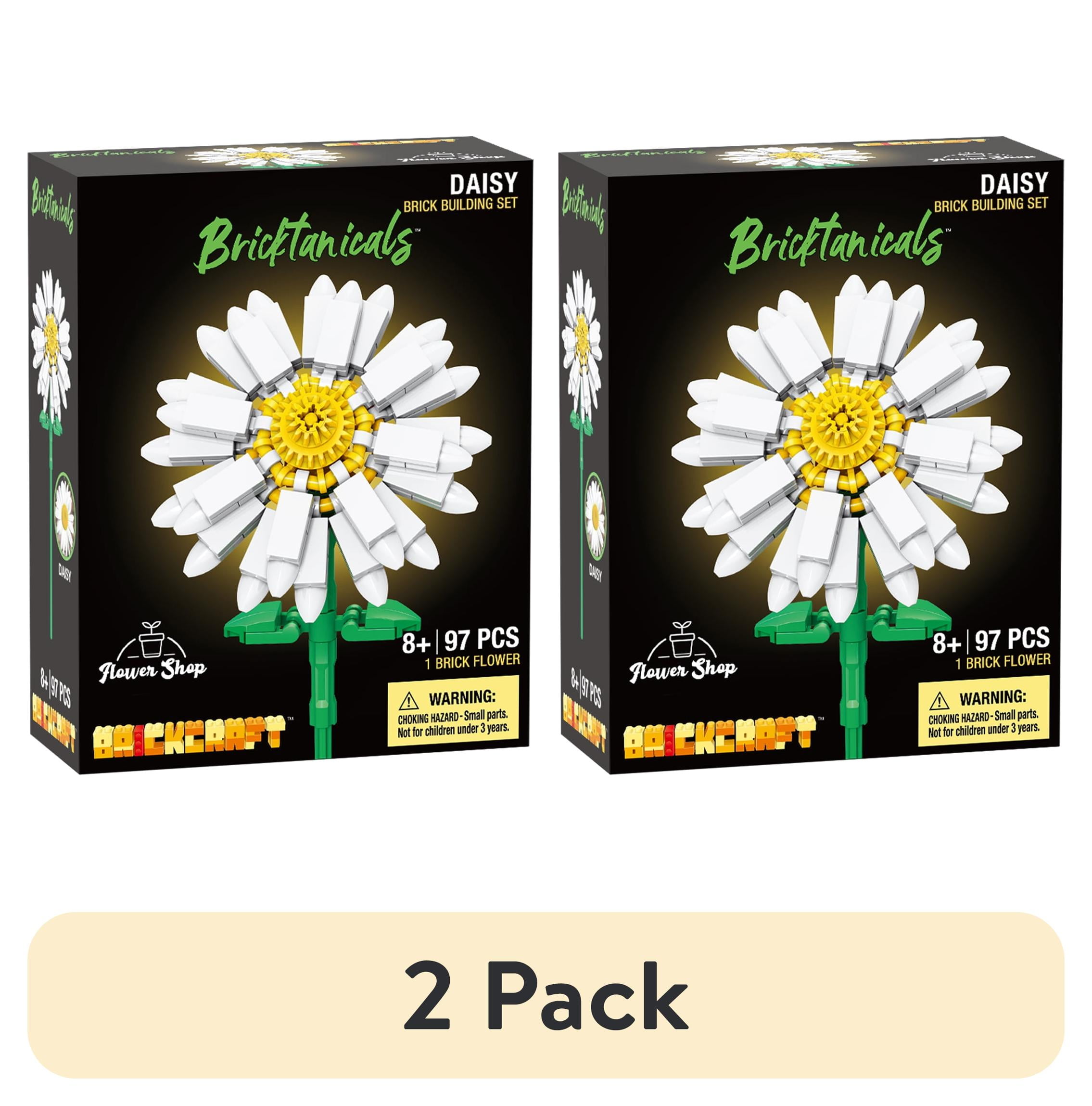 (2 pack) Brickcraft Bricktanicals Daisy Brick Building Decoration Set ...