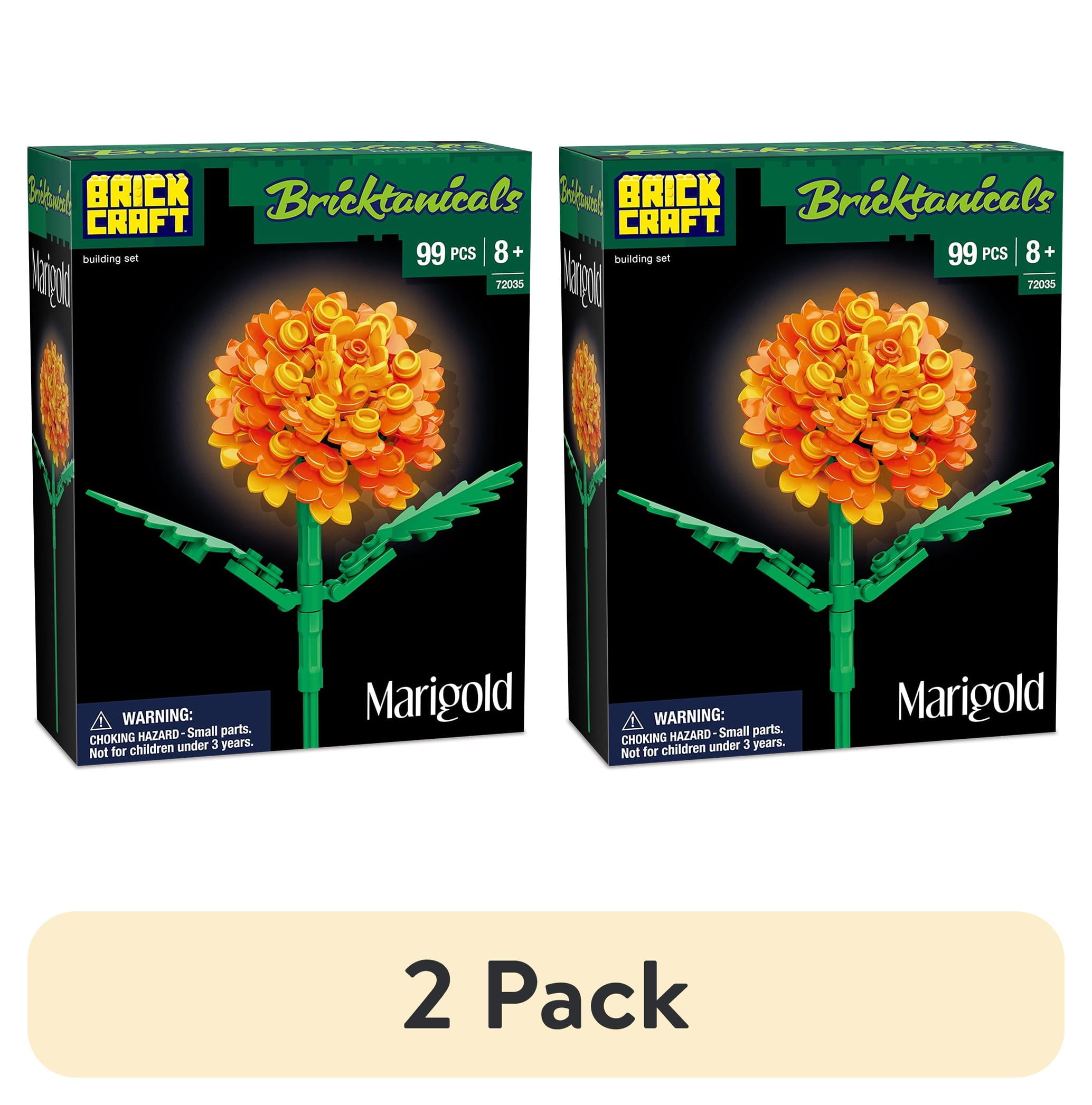 (2 pack) Brickcraft Bricktanicals Marigold Brick Building Set (99 ...