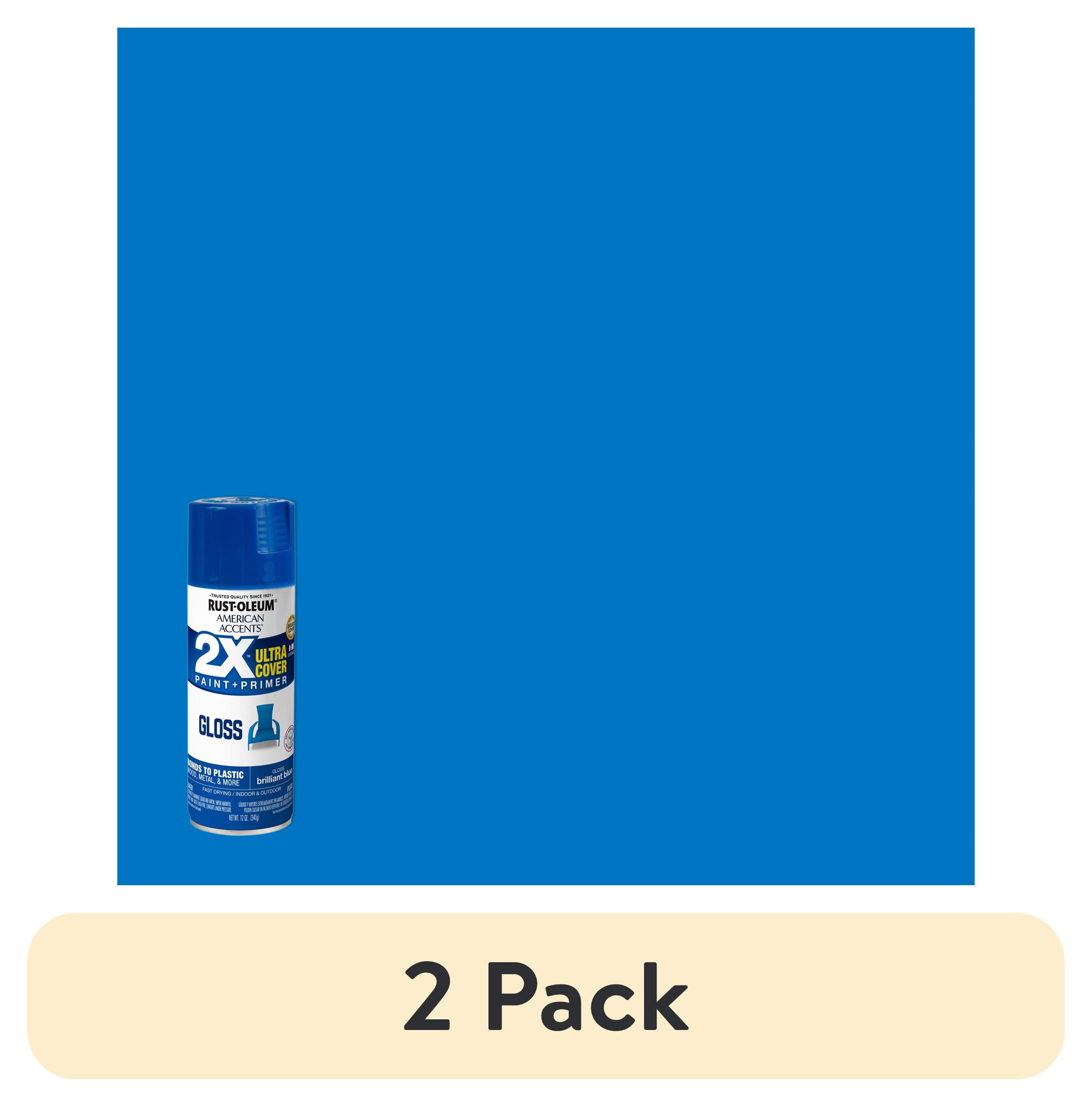 (2 pack) Brilliant Blue, Rust-Oleum American Accents 2X Ultra Cover ...
