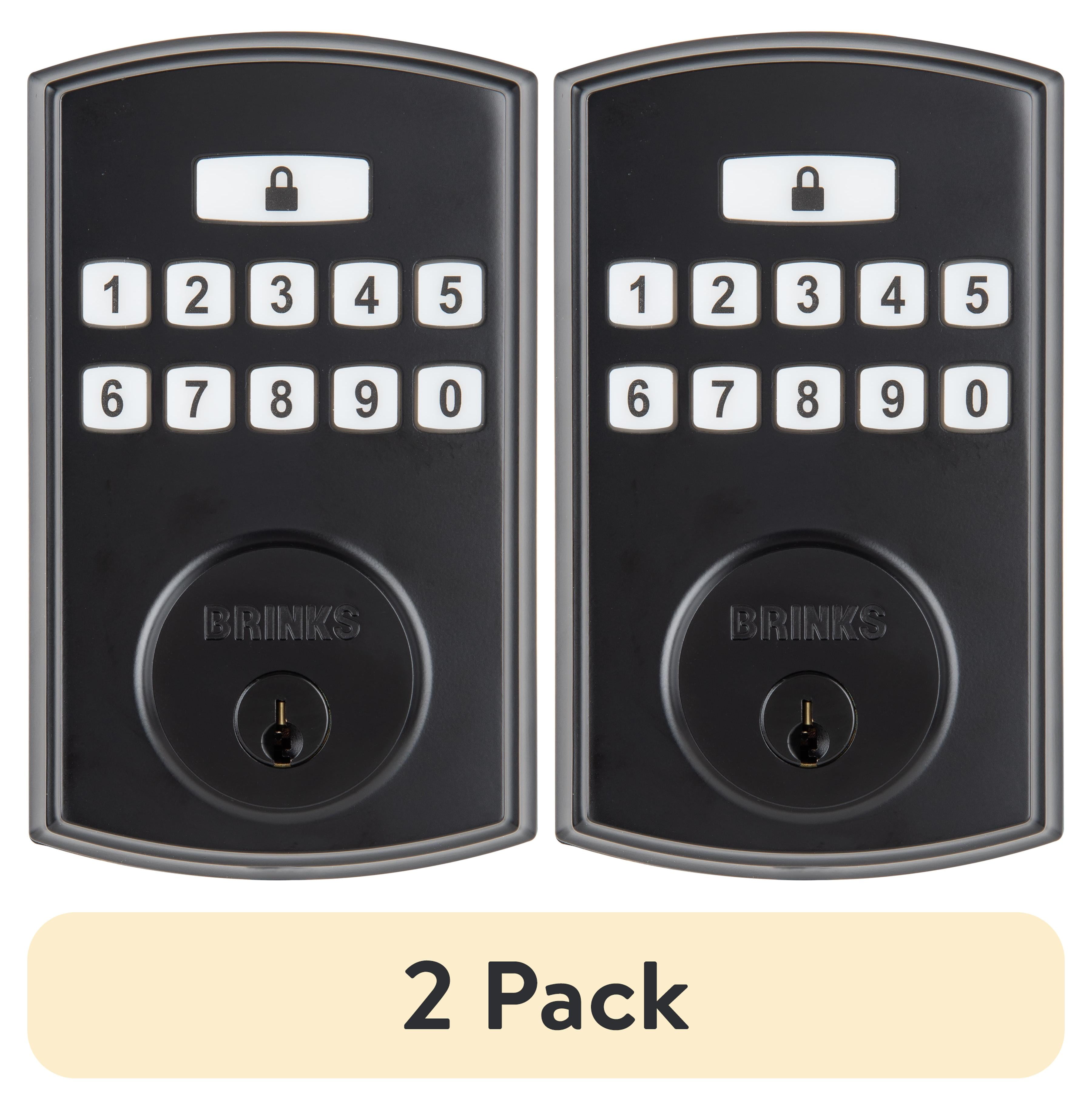 (2 pack) Brinks Electronic Keypad Single Cylinder Deadbolt Lock with ...