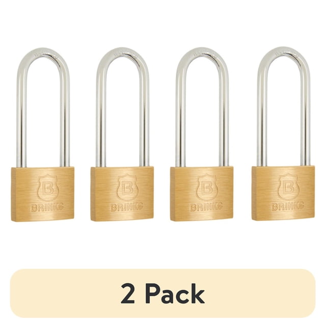 (2 pack) Brinks Solid Brass 40mm Keyed Padlock with 2 1/2in Shackle, 4 ...