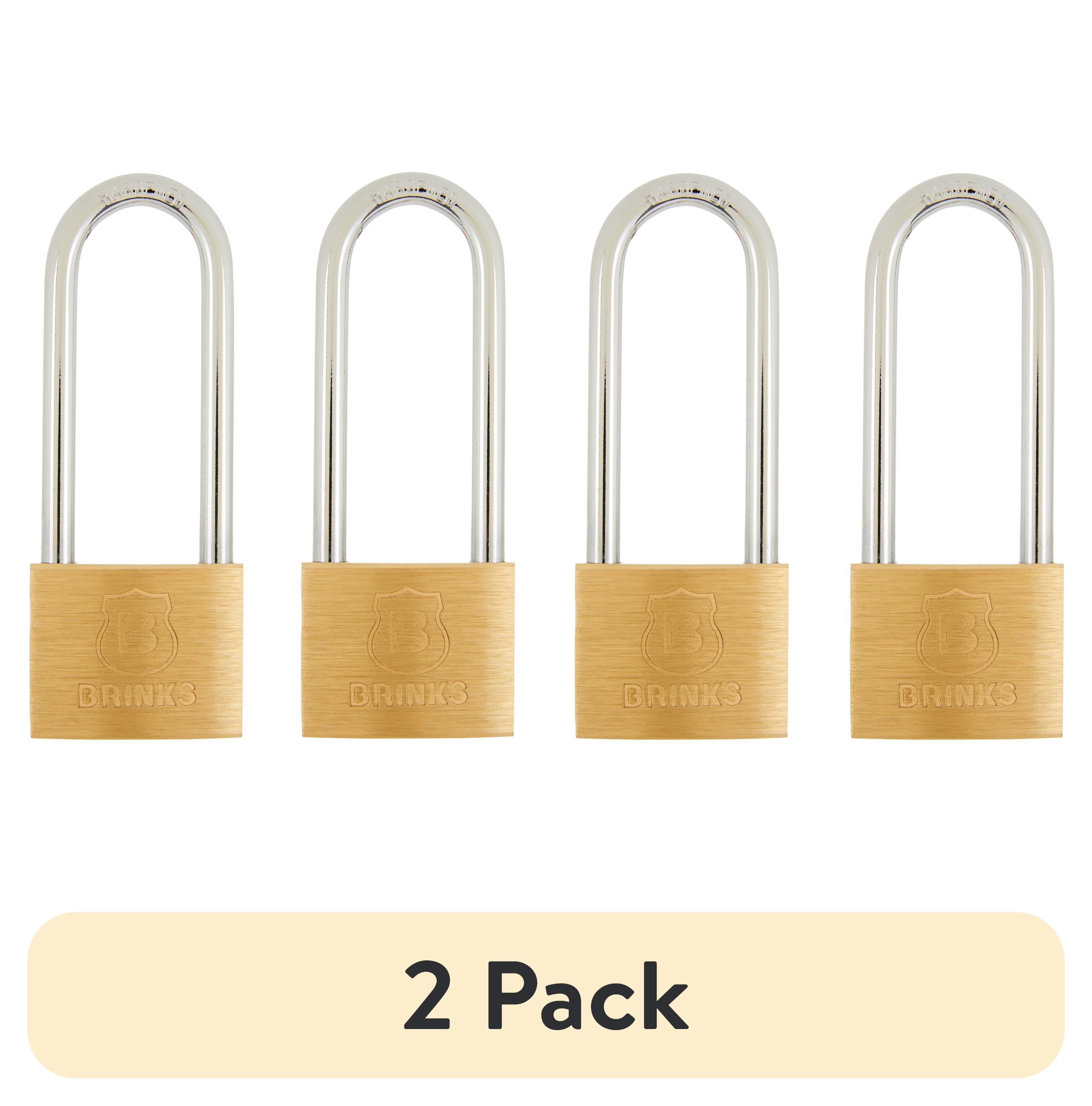 (2 pack) Brinks Solid Brass 40mm Keyed Padlock with 2 1/2in Shackle, 4 ...