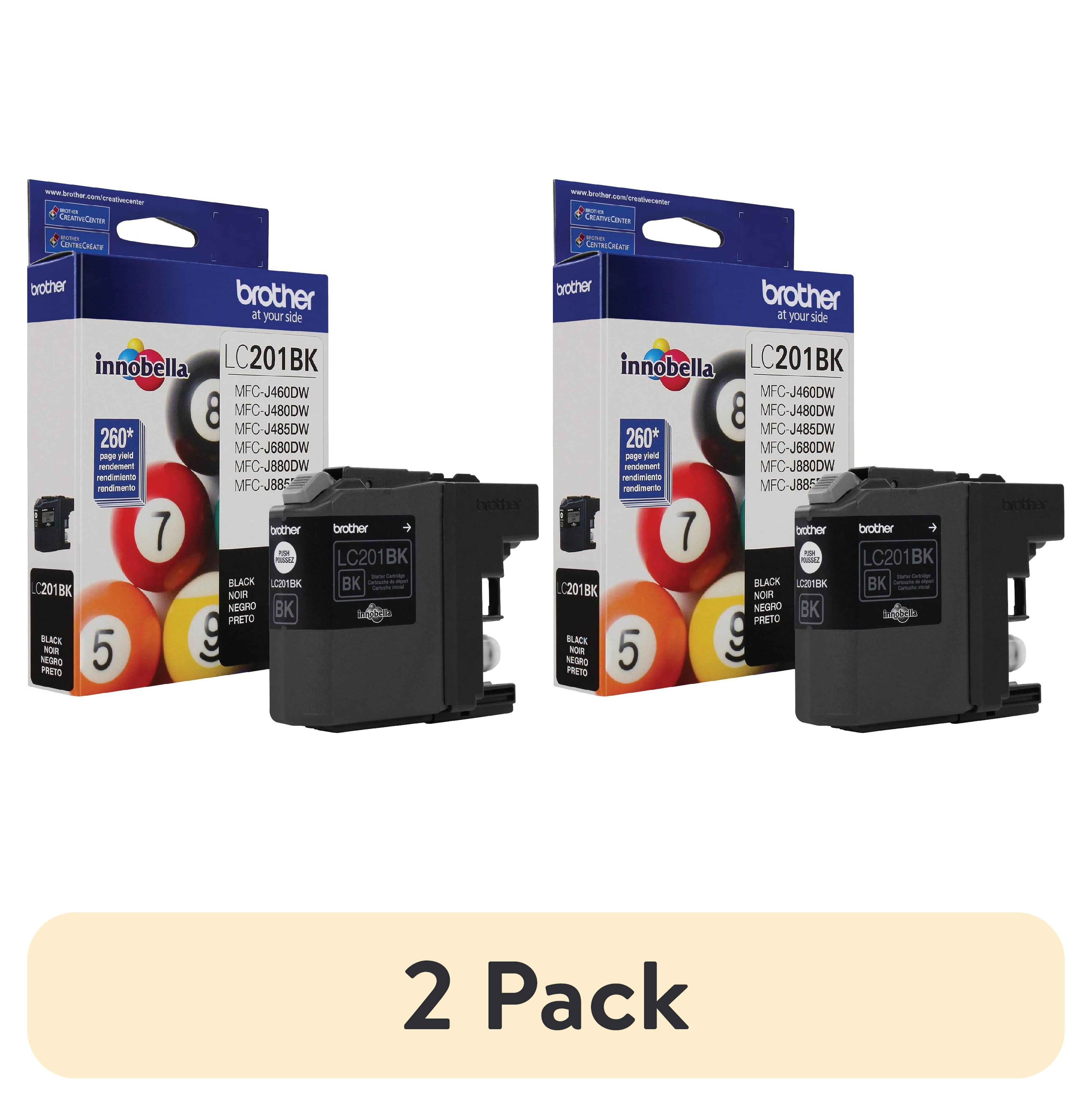 (2 pack) Brother LC201BK Innobella Ink, Black - Walmart.com