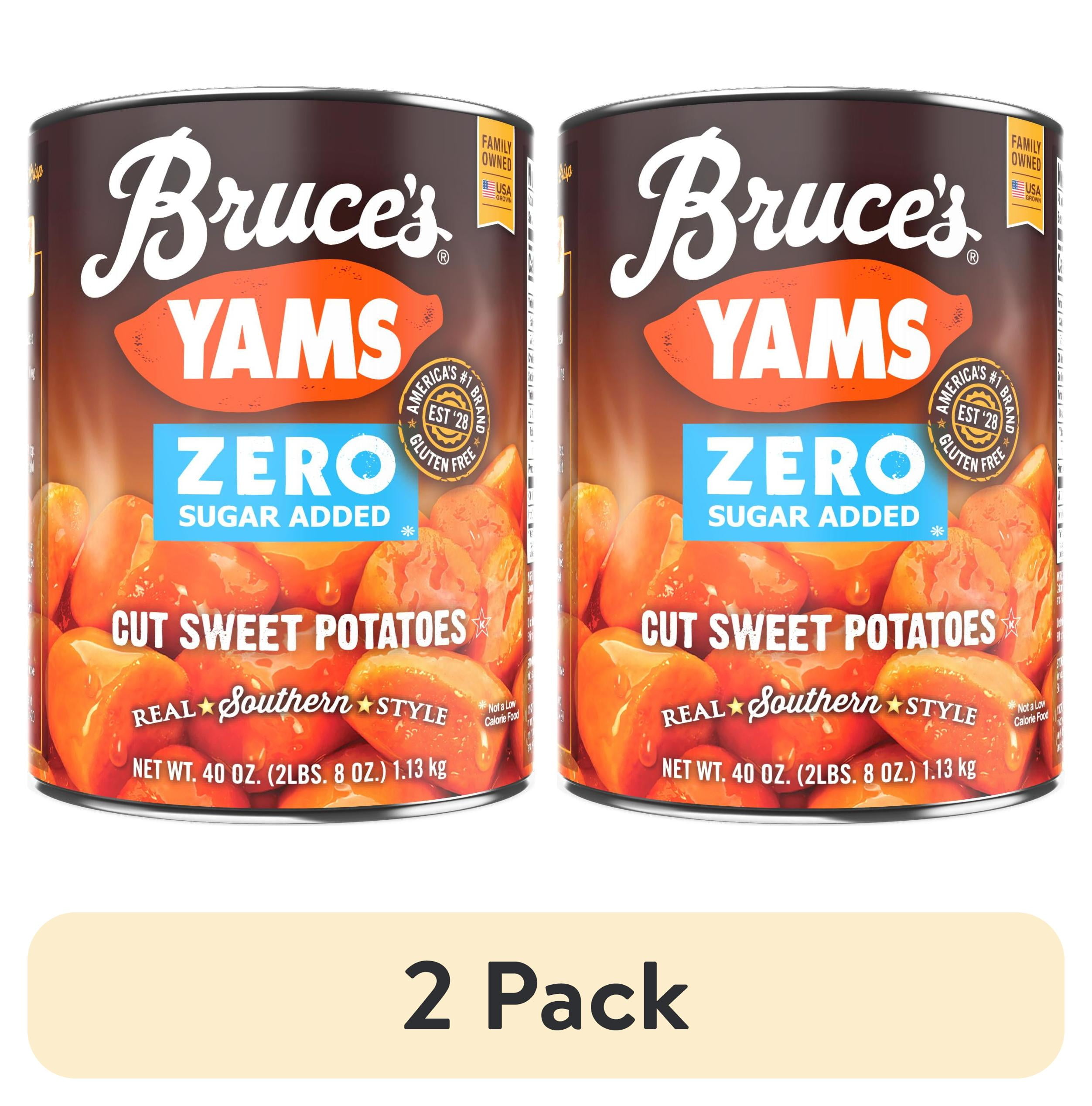 (2 pack) Bruce's Canned Yams Cut Sweet Potatoes in Splenda, 40 oz ...