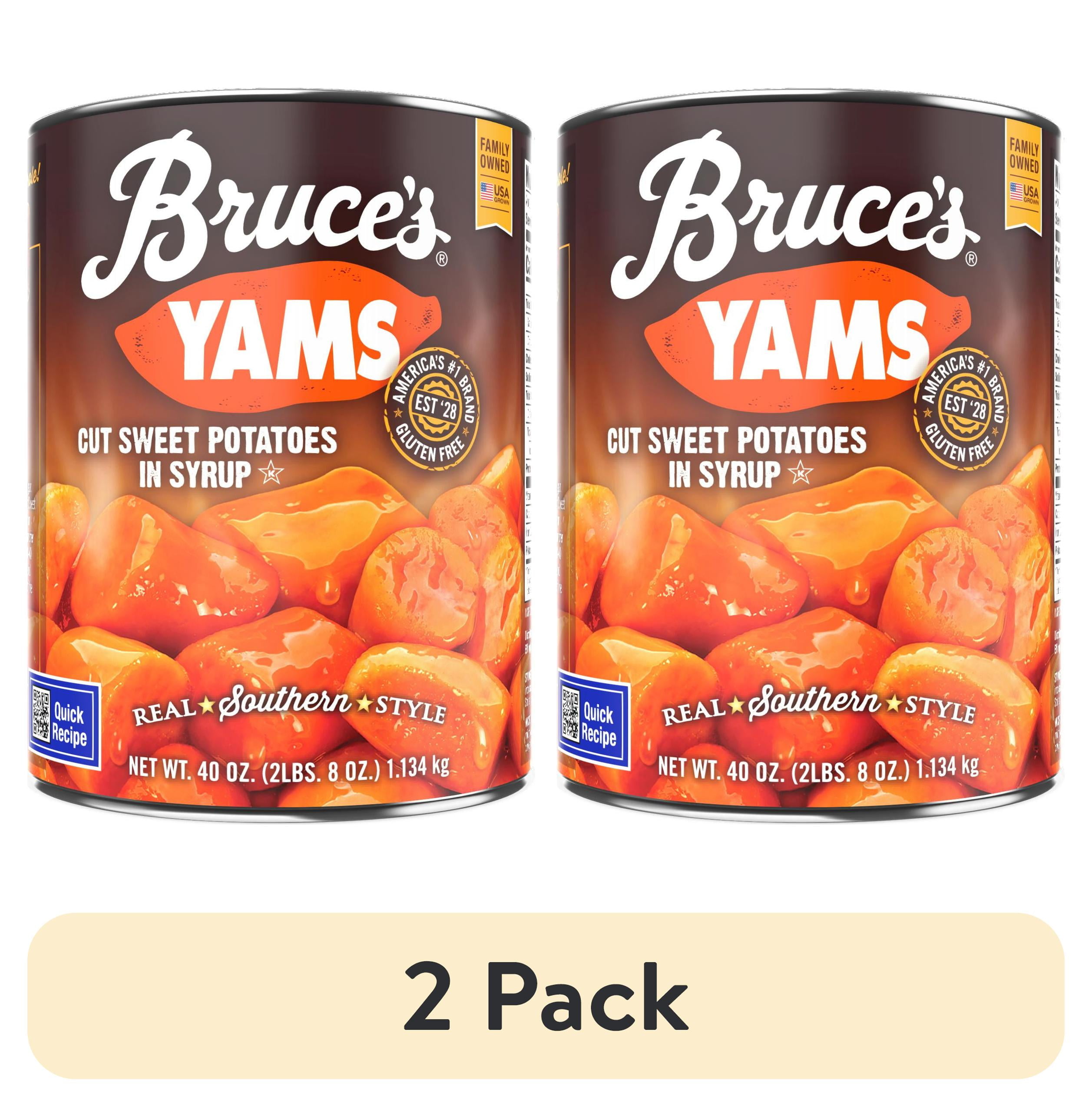 (2 pack) Bruce's Yams Cut Sweet Potatoes in Syrup, Canned Vegetables ...