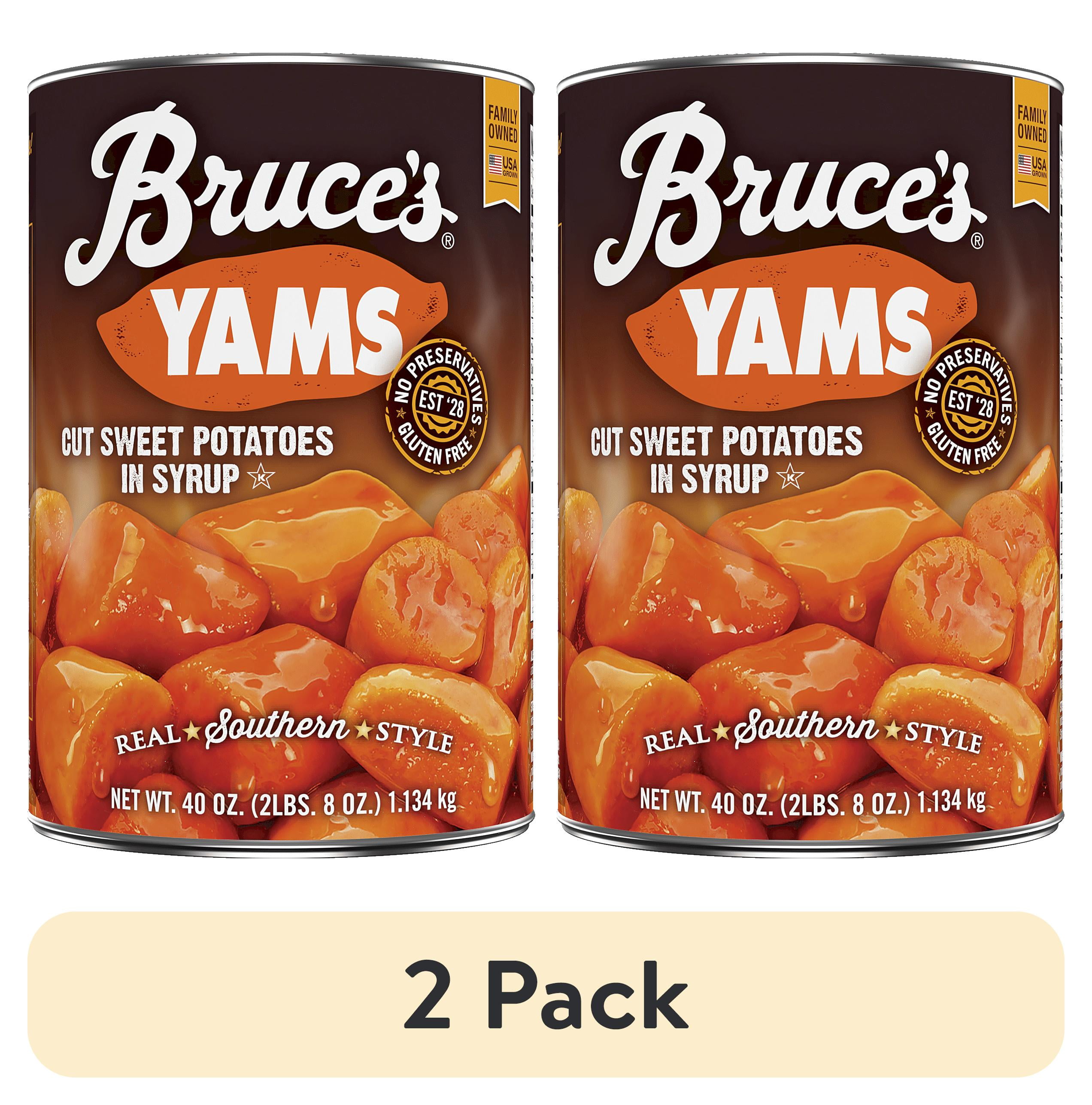 (2 pack) Bruce's Yams Cut Sweet Potatoes in Syrup, Canned Vegetables ...