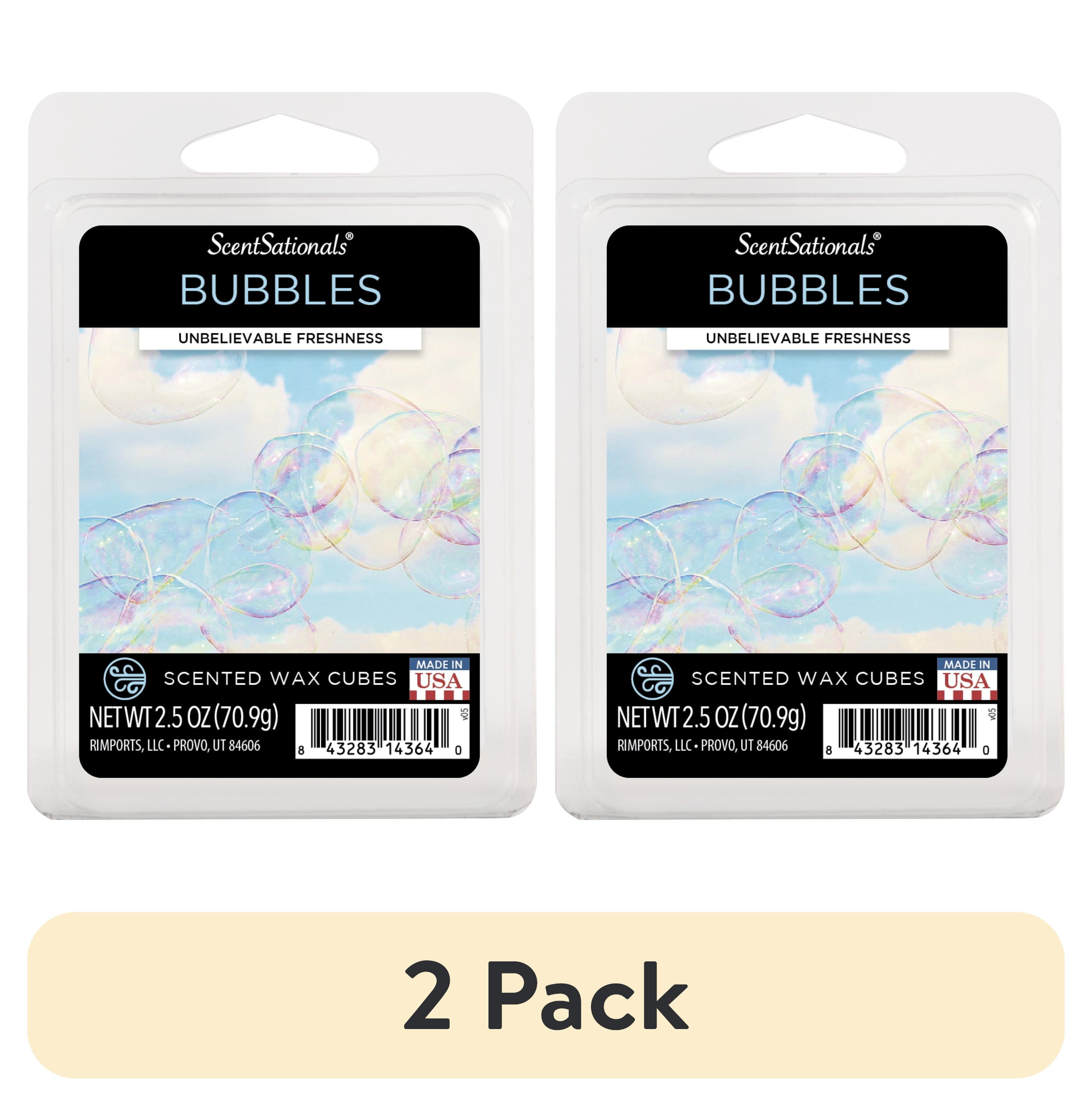 (2 pack) Bubbles Scented Wax Melts, ScentSationals, 2.5 oz (1-Pack ...