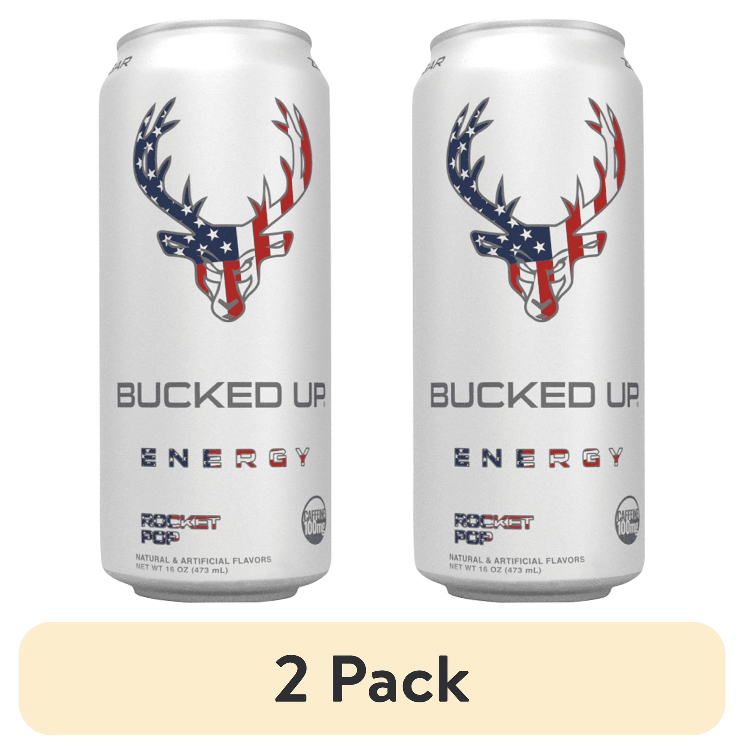 (2 pack) Bucked Up Energy Drink, Low Stim, Rocket Pop, 16 fl oz, 100 mg ...