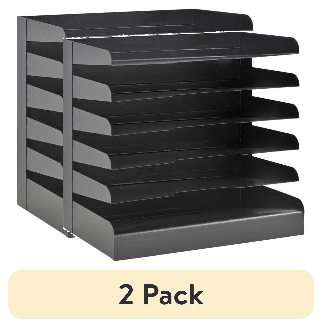 (2 pack) Buddy Black Steel Desktop Paper Organizer - Walmart.com