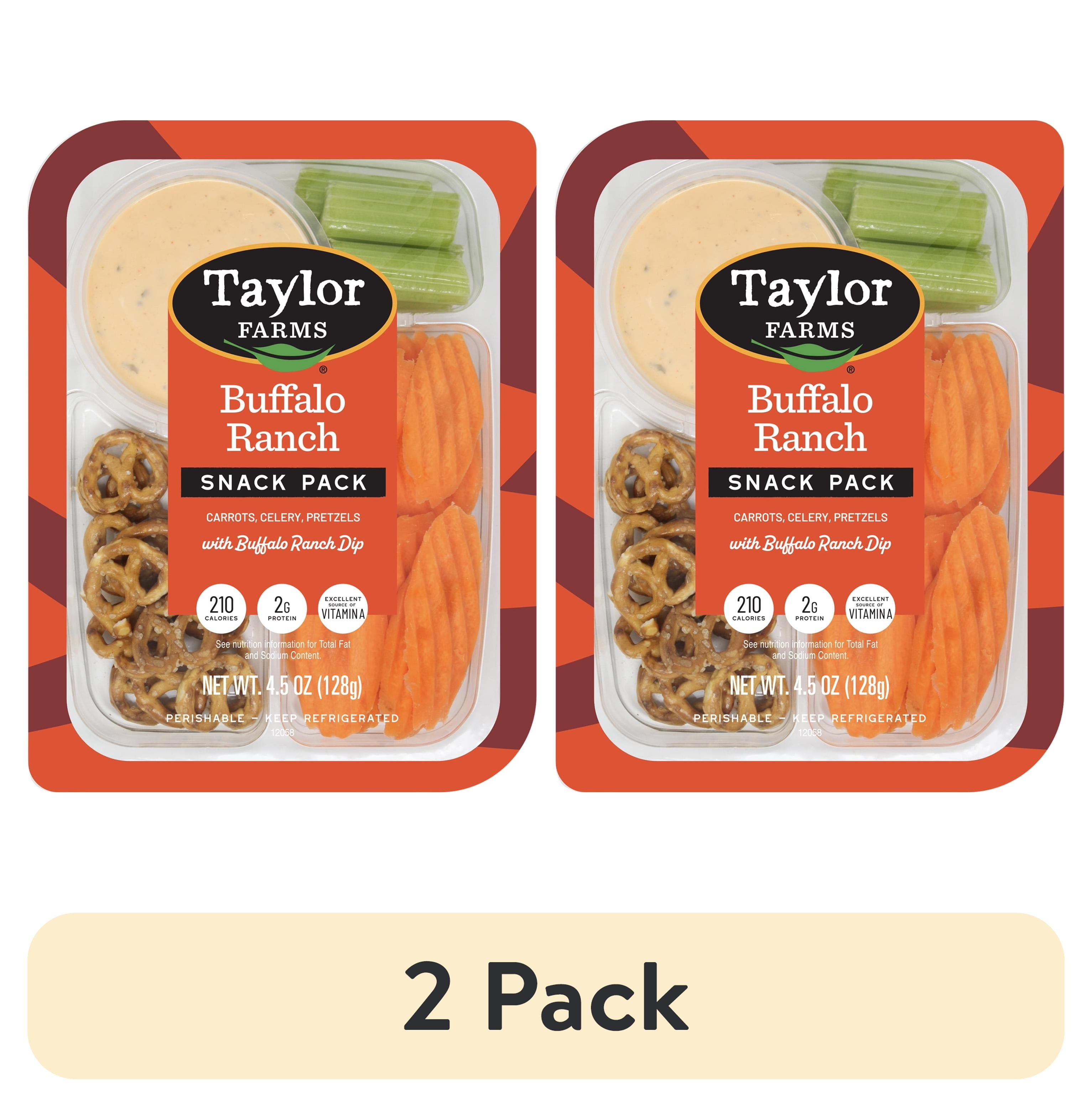 (2 pack) Buffalo Ranch Snack with Celery, Carrots, & Pretzels, 4.5 oz ...