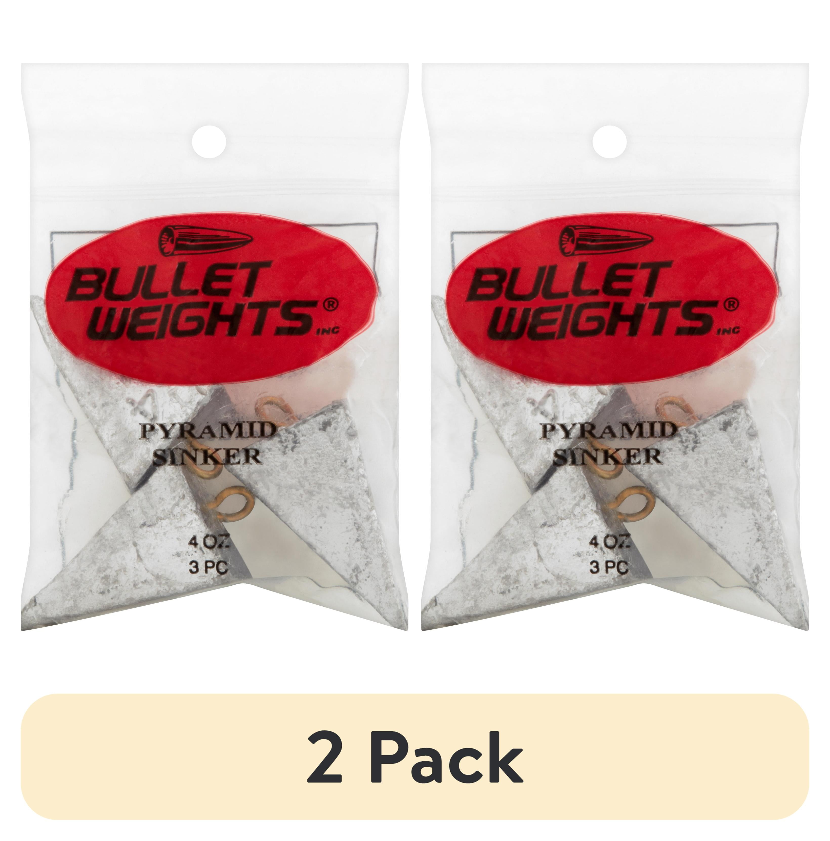 (2 pack) Bullet Weights® Pyramid Sinkers 4 Oz. 3 sinkers - Walmart.com