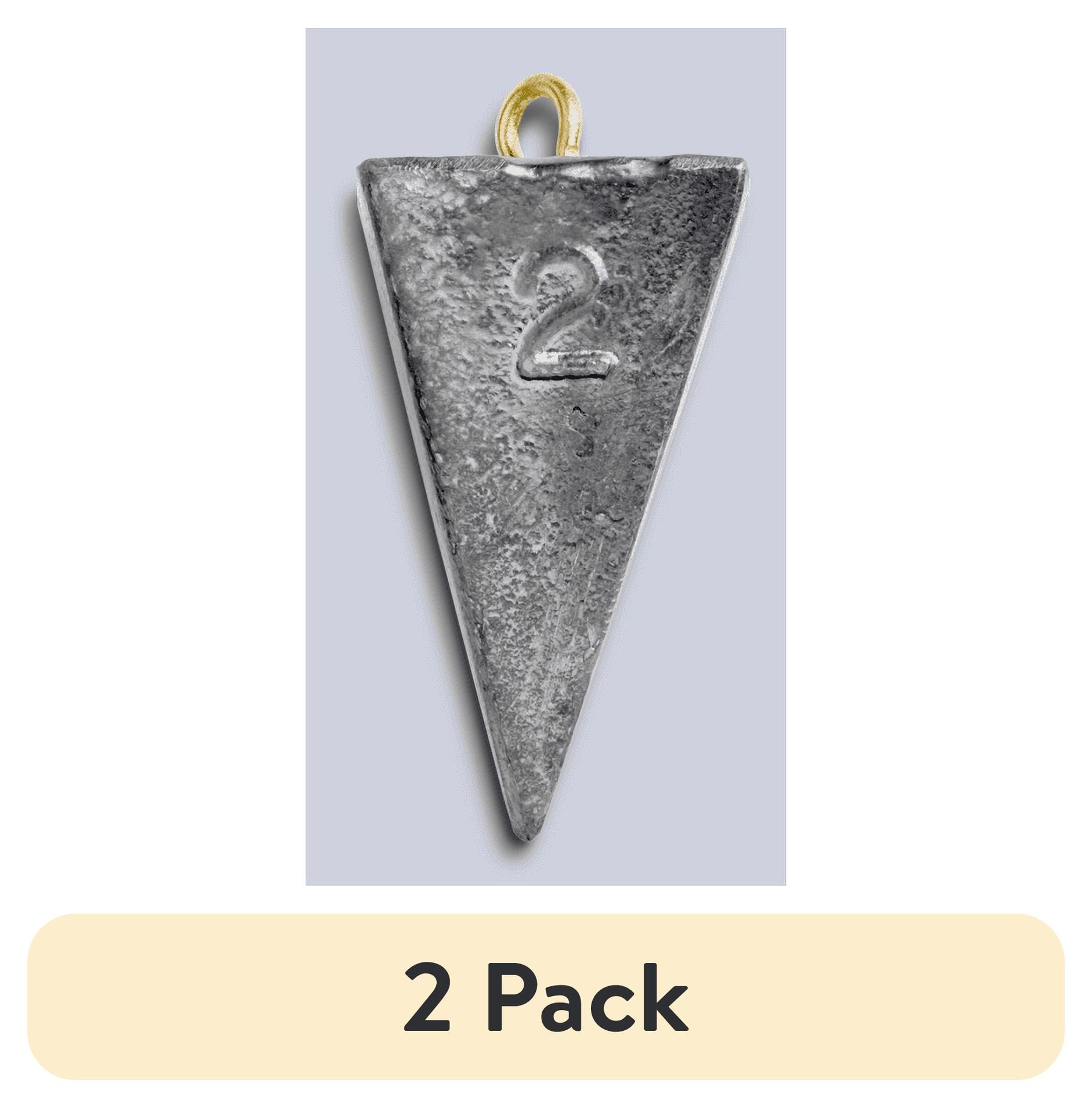 Bullet Weights 2 Pack Lead Pyramid Sinker 2 Oz Surf Casting Fishing ...
